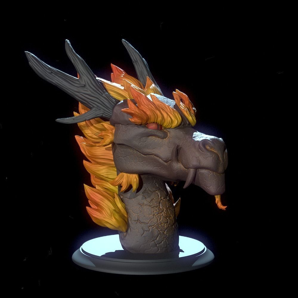 Volcanic Dragon 3D model 3D printable | CGTrader