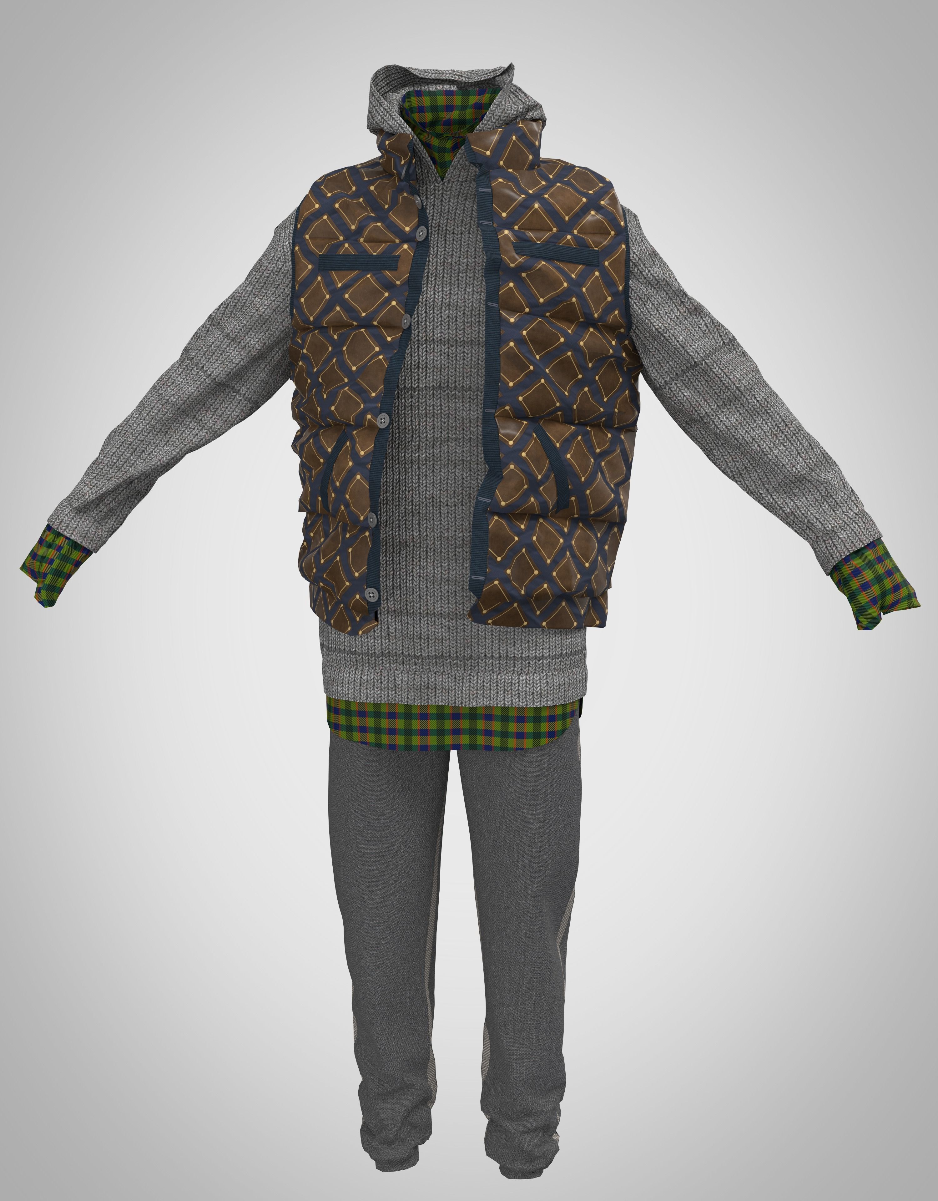 3D model Outfit for Men VR / AR / low-poly | CGTrader