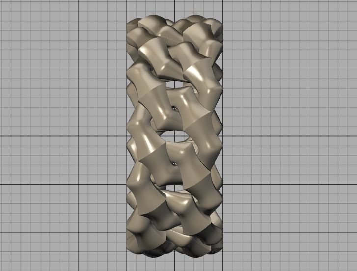 Knight Cuban Chain Link Ring Stackable Ring 10mm wide 8-12US 3D model ...