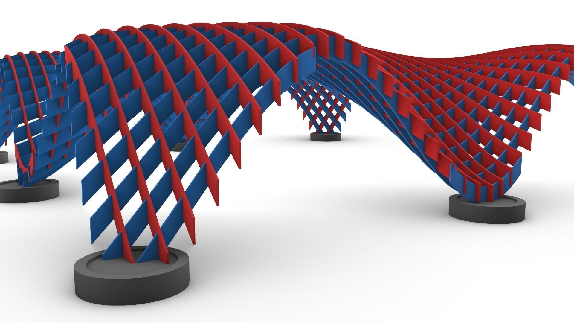 Waffle Structure Parametric Pavilion 3D model | CGTrader