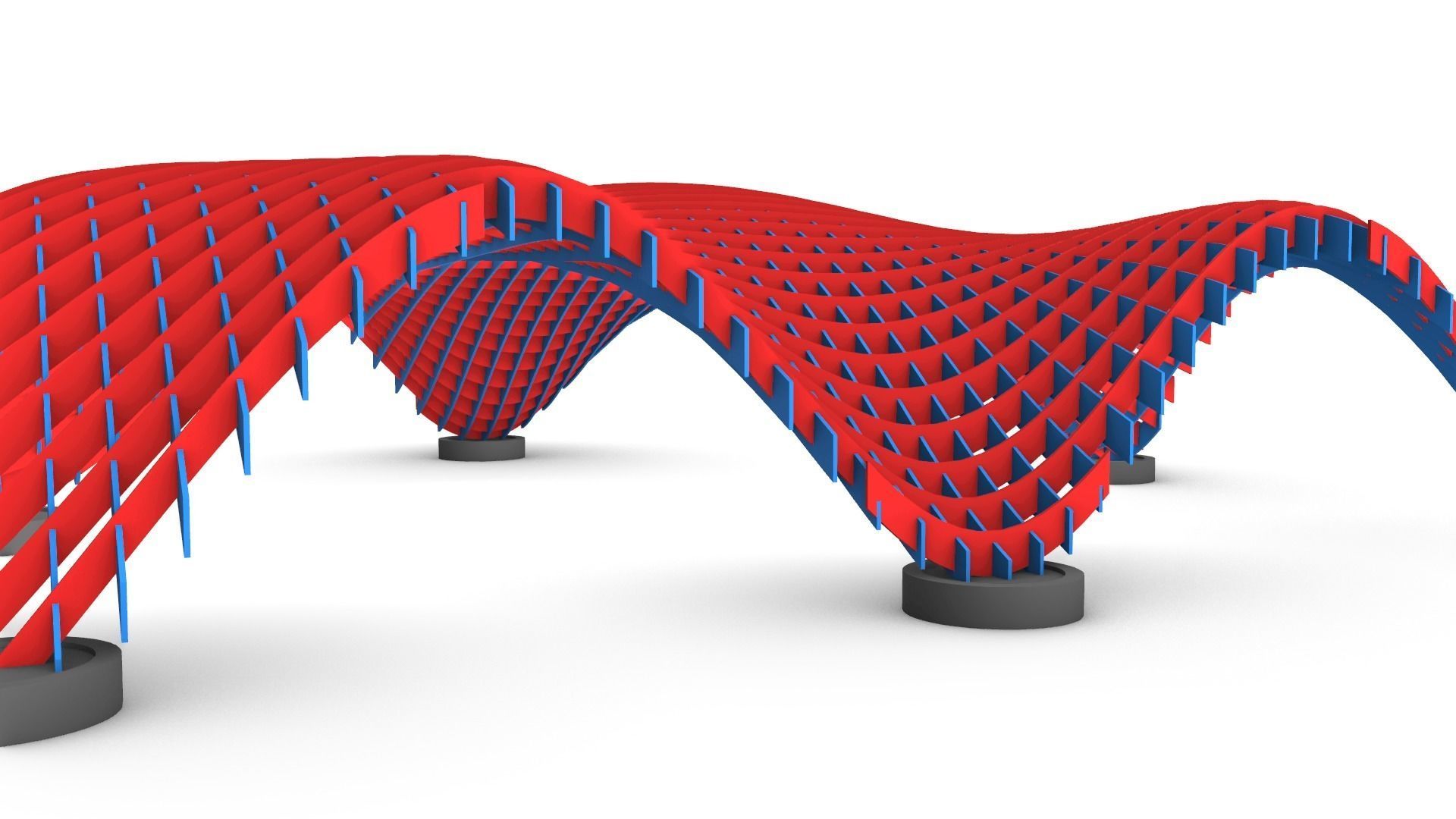 Waffle Structure Parametric Pavilion 3D model | CGTrader