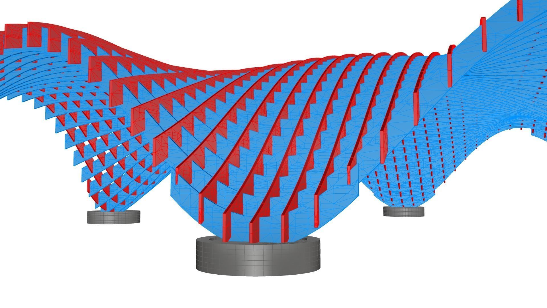 Waffle Structure Parametric Pavilion 3d Model Cgtrader