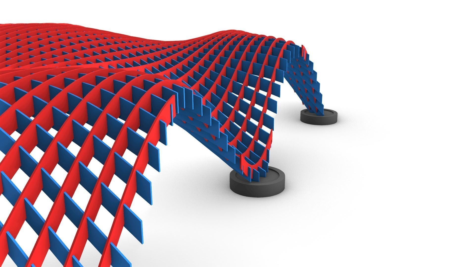 Waffle Structure Parametric Pavilion 3D model | CGTrader