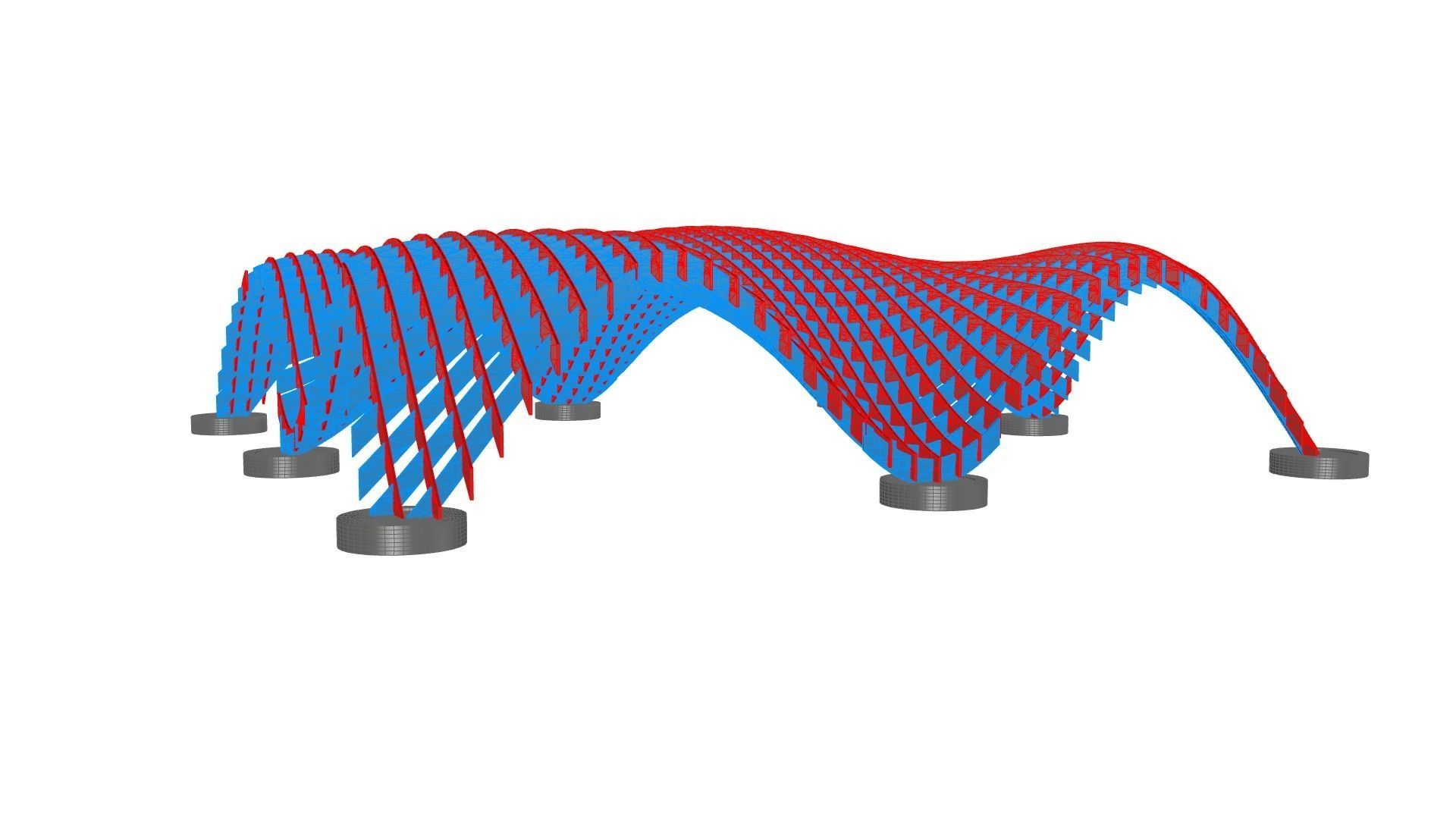 Waffle Structure Parametric Pavilion 3D model | CGTrader