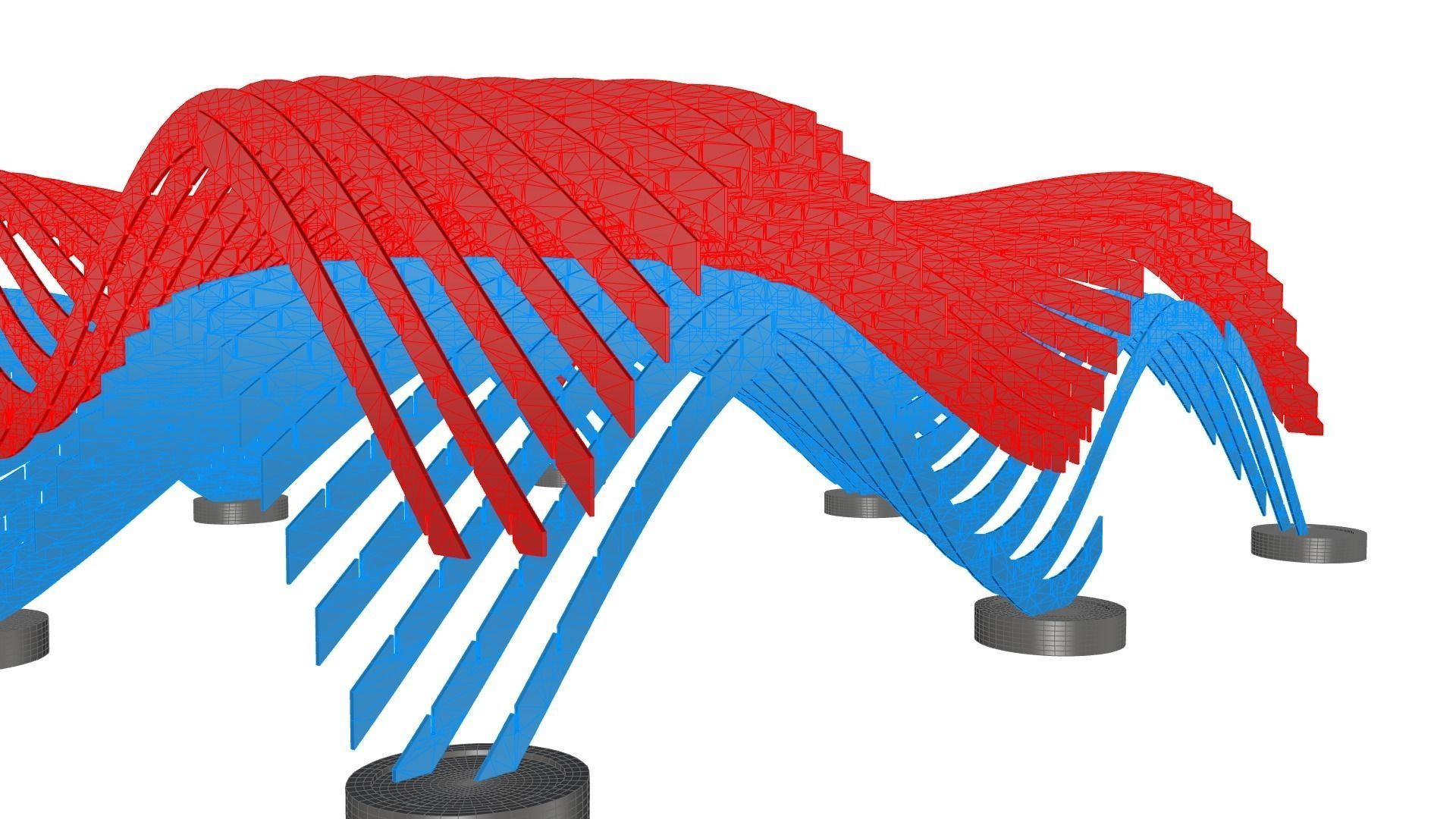 Waffle Structure Parametric Pavilion 3d Model Cgtrader