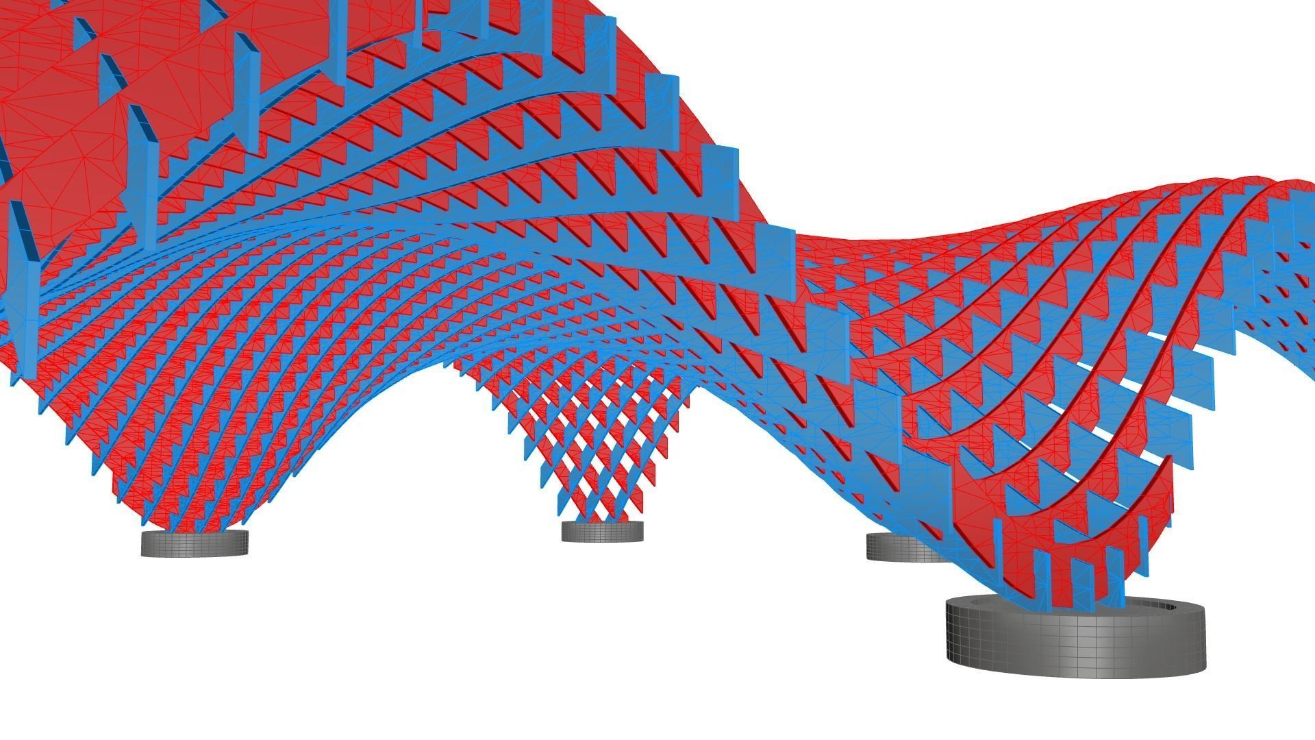 Waffle Structure Parametric Pavilion 3D model | CGTrader