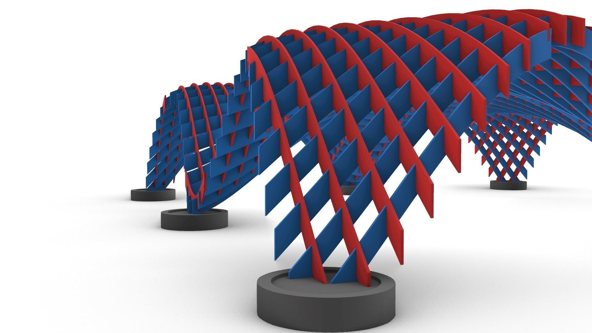 Waffle Structure Parametric Pavilion 3D model | CGTrader