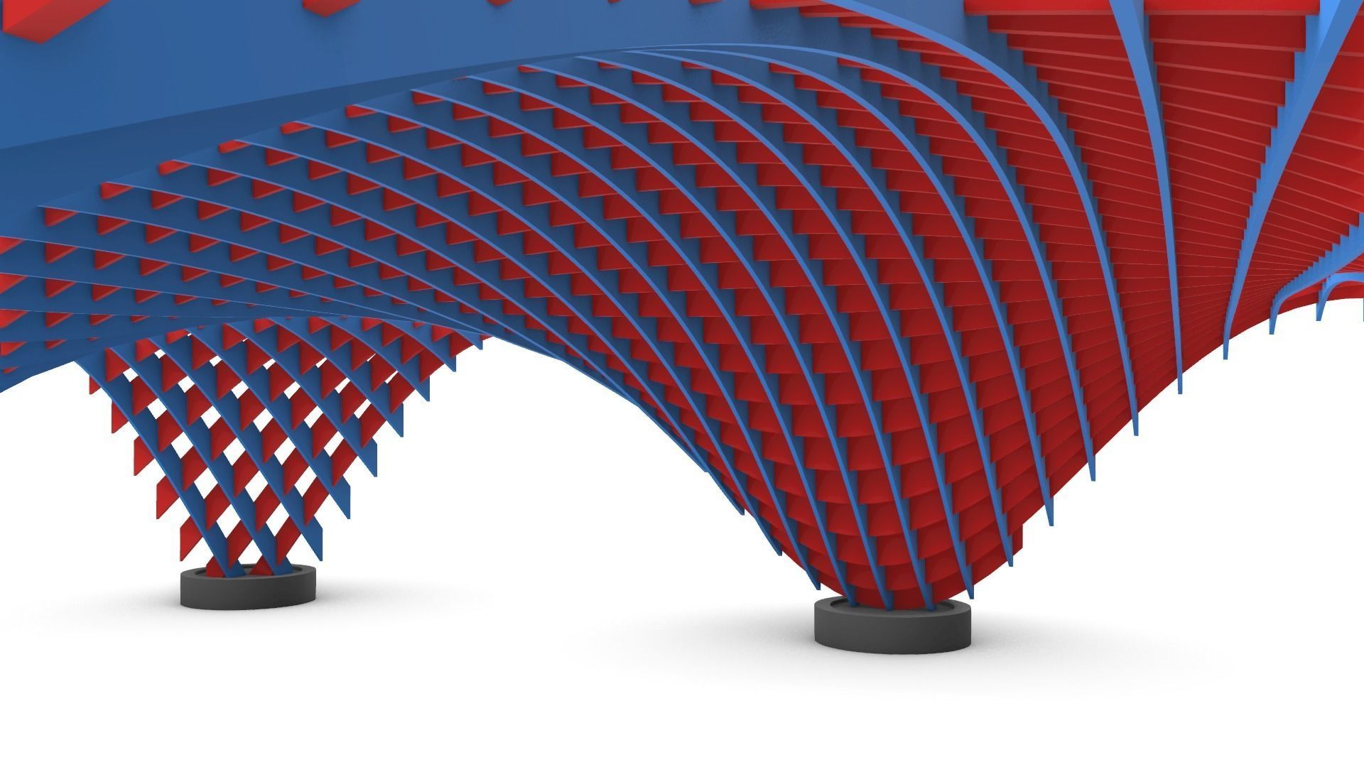 Waffle Structure Parametric Pavilion 3D model | CGTrader
