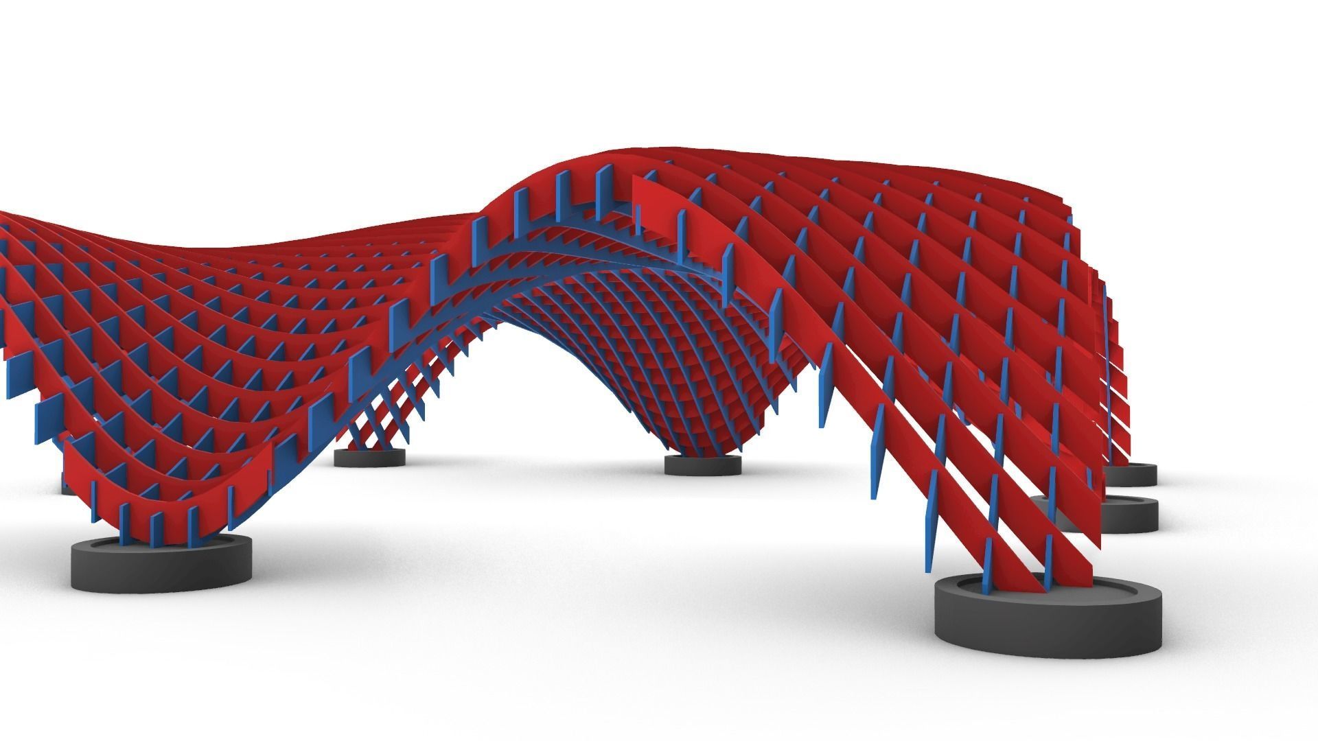 Waffle Structure Parametric Pavilion 3D model | CGTrader