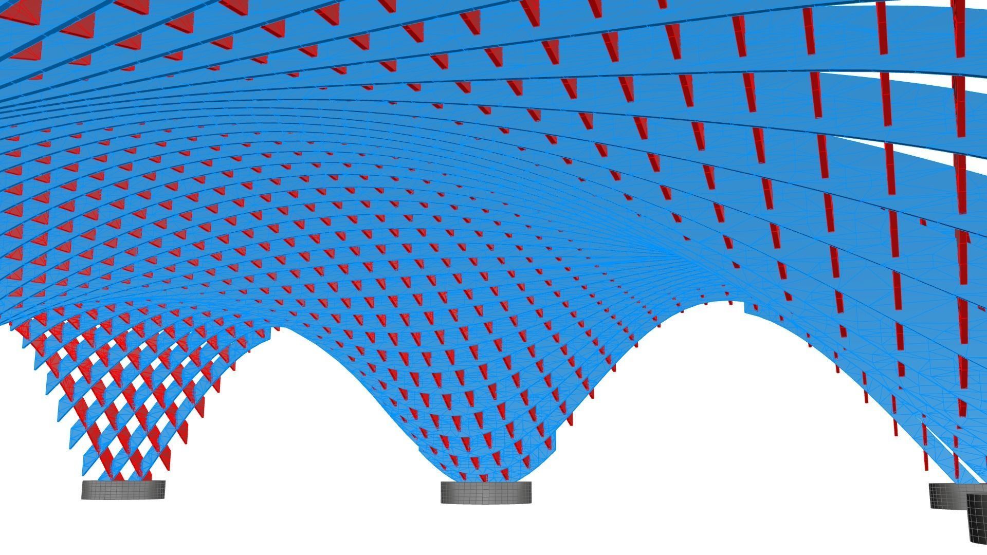 Waffle Structure Parametric Pavilion 3D model | CGTrader