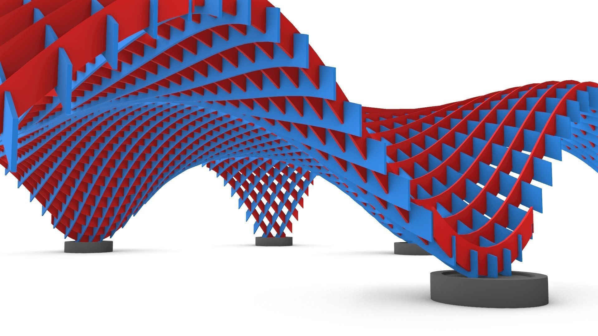 Waffle Structure Parametric Pavilion 3D model | CGTrader