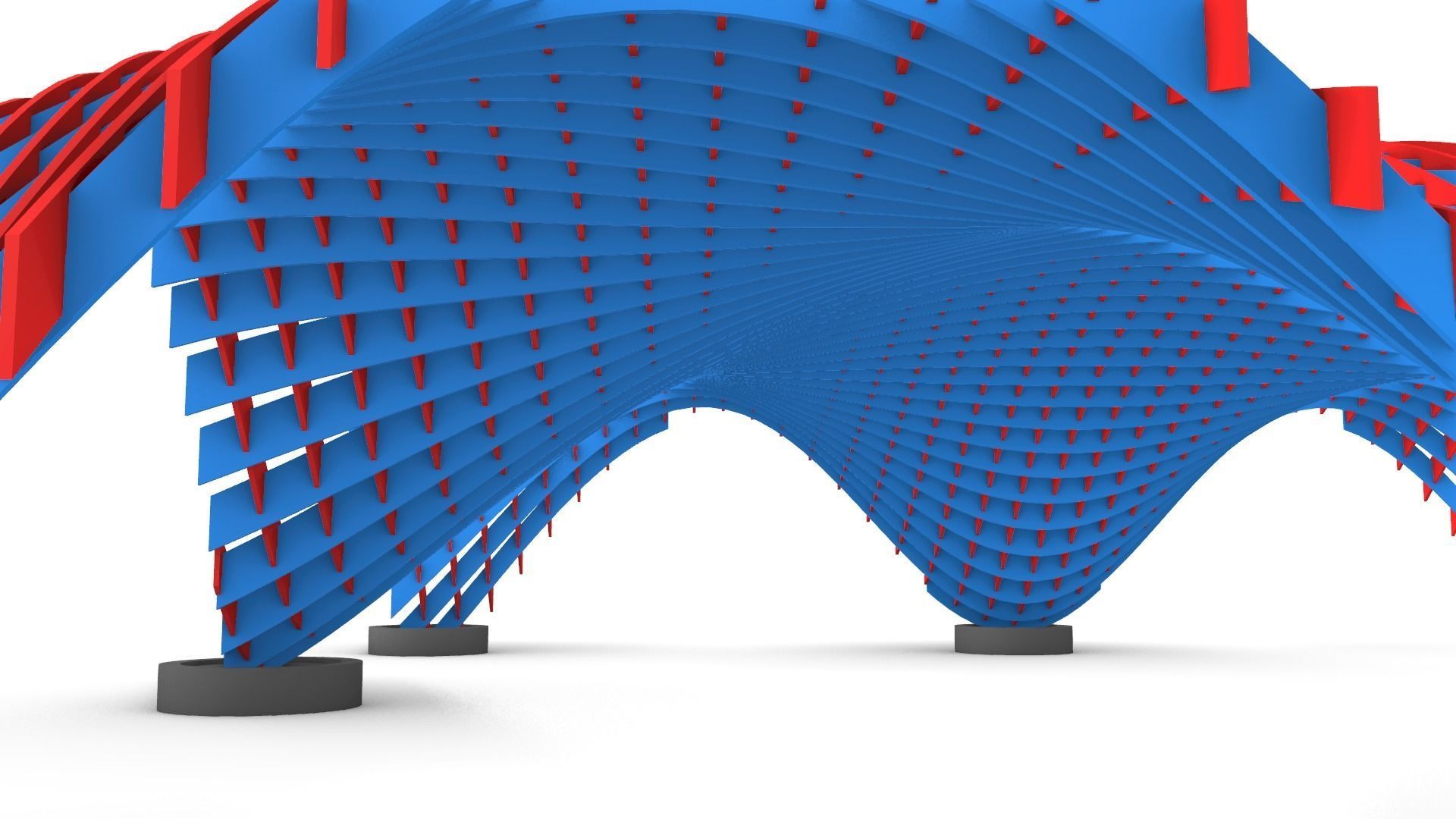 Waffle Structure Parametric Pavilion 3D model | CGTrader