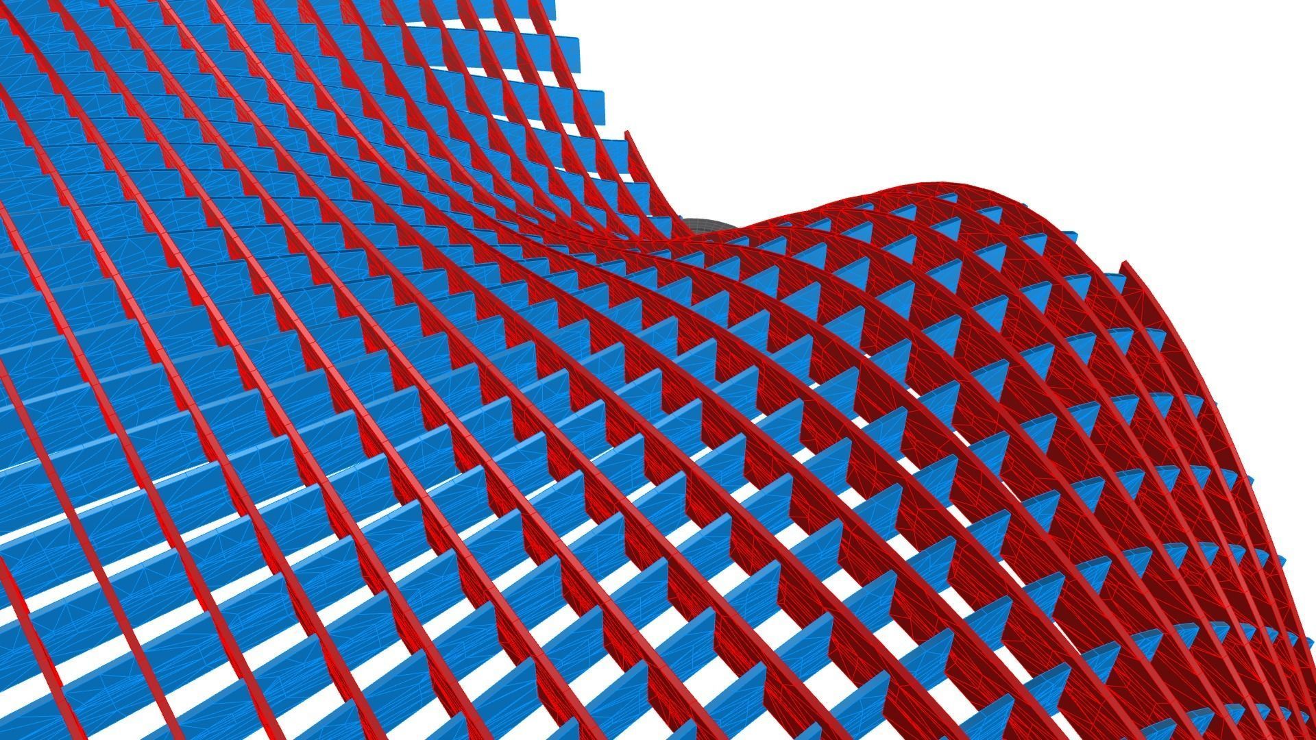 Waffle Structure Parametric Pavilion 3D model | CGTrader