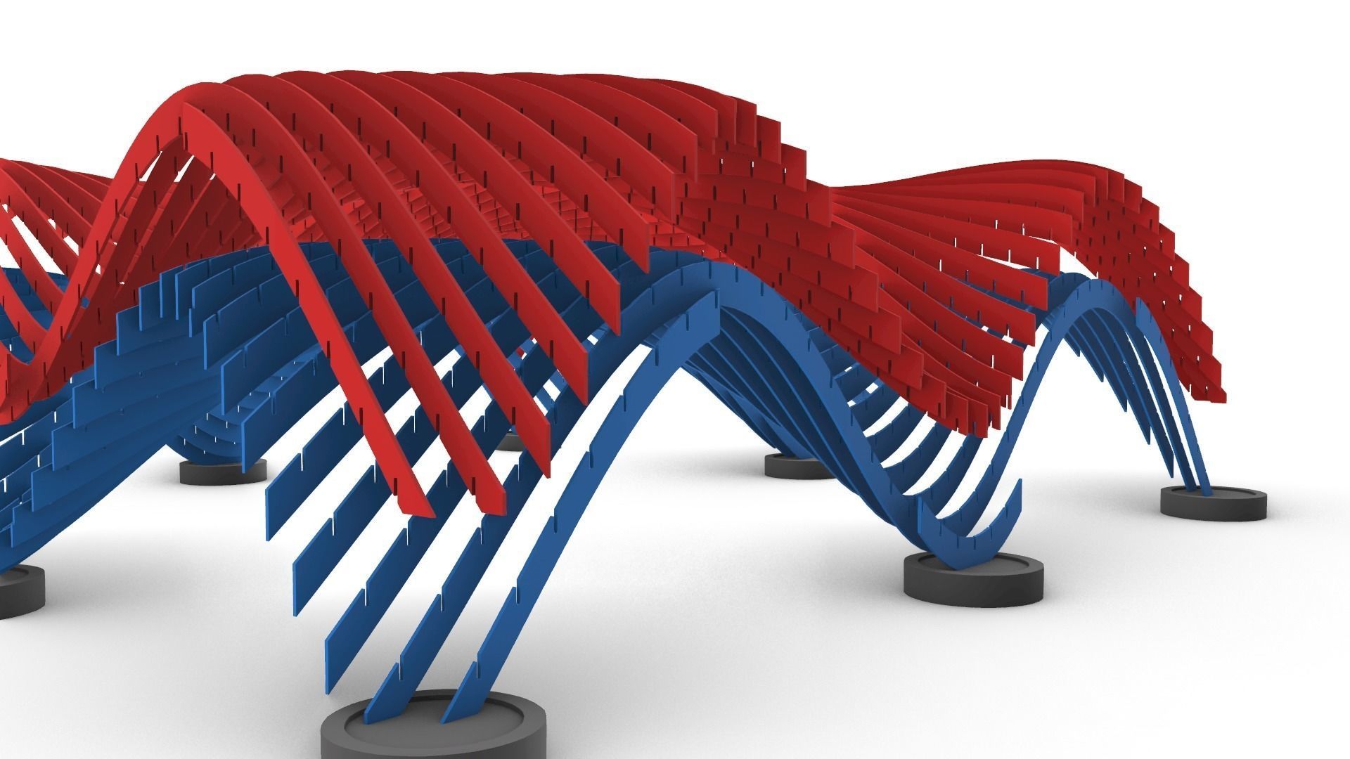 Waffle Structure Parametric Pavilion 3D model | CGTrader