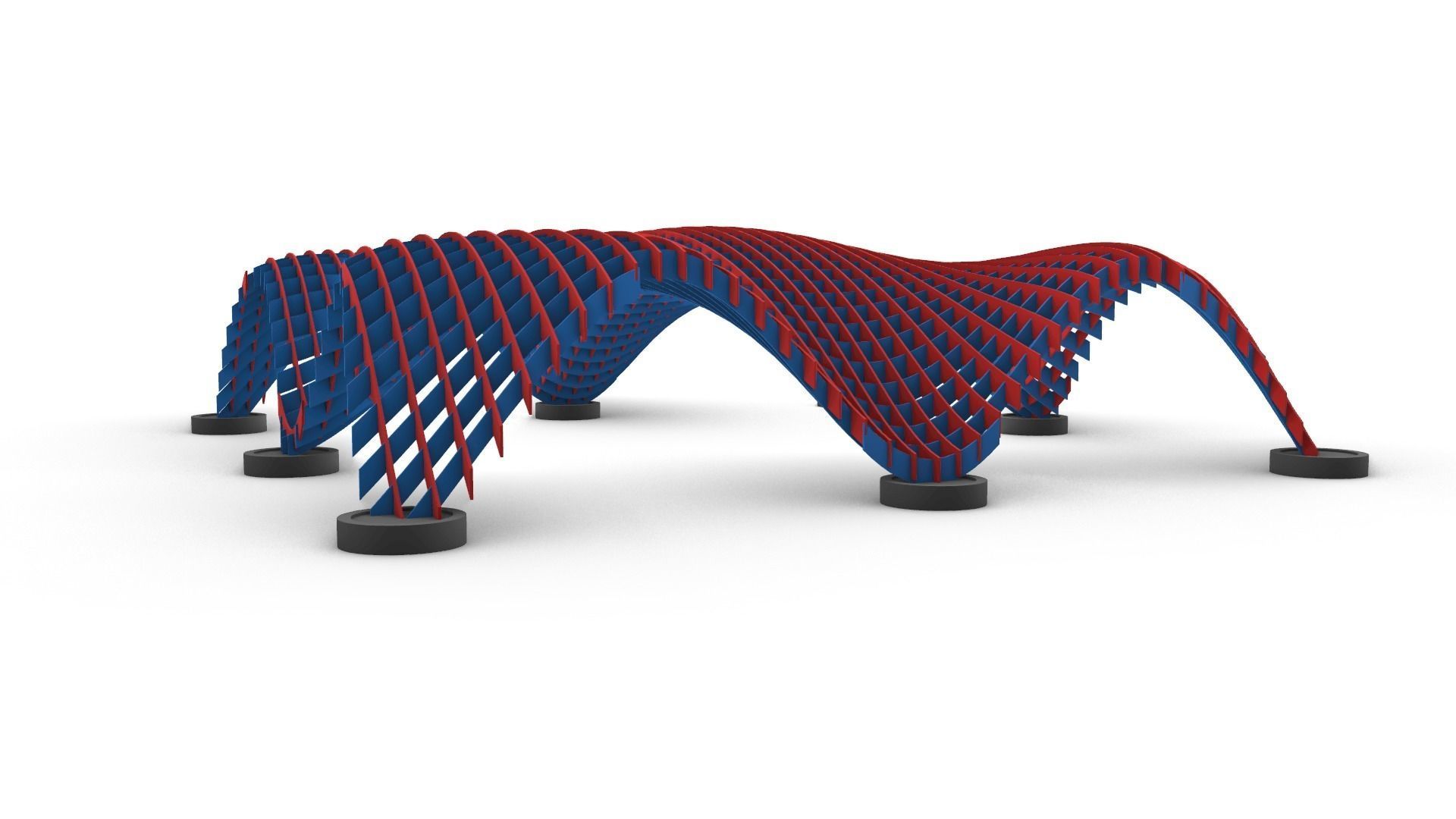 Waffle Structure Parametric Pavilion 3D model | CGTrader