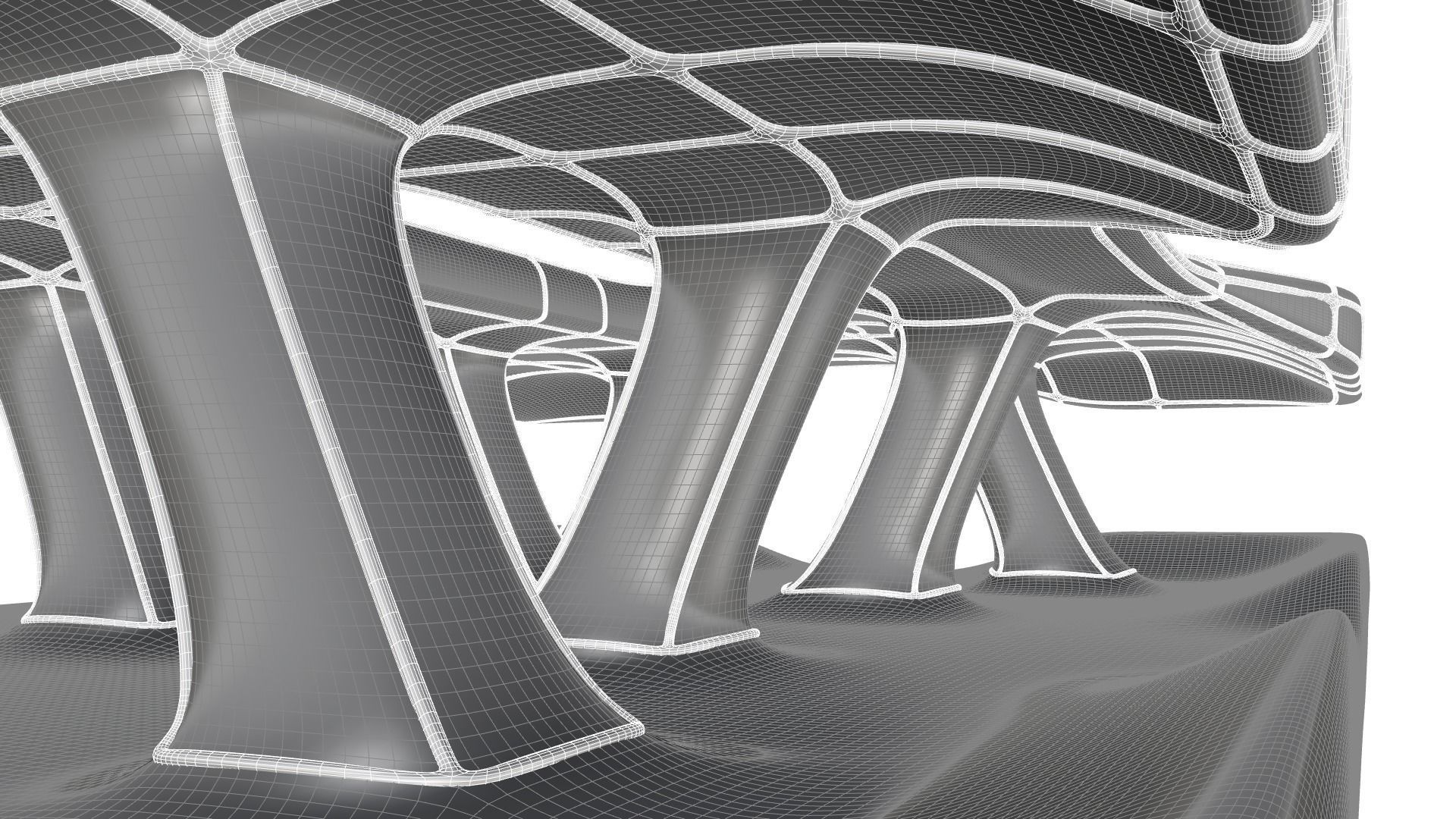 Parametric Mesh Columns Pavilion 3D model | CGTrader