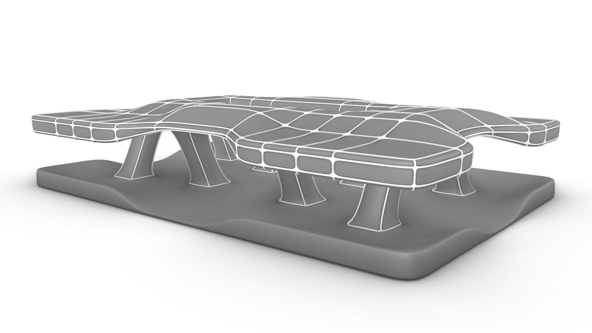 Parametric Mesh Columns Pavilion 3D model | CGTrader