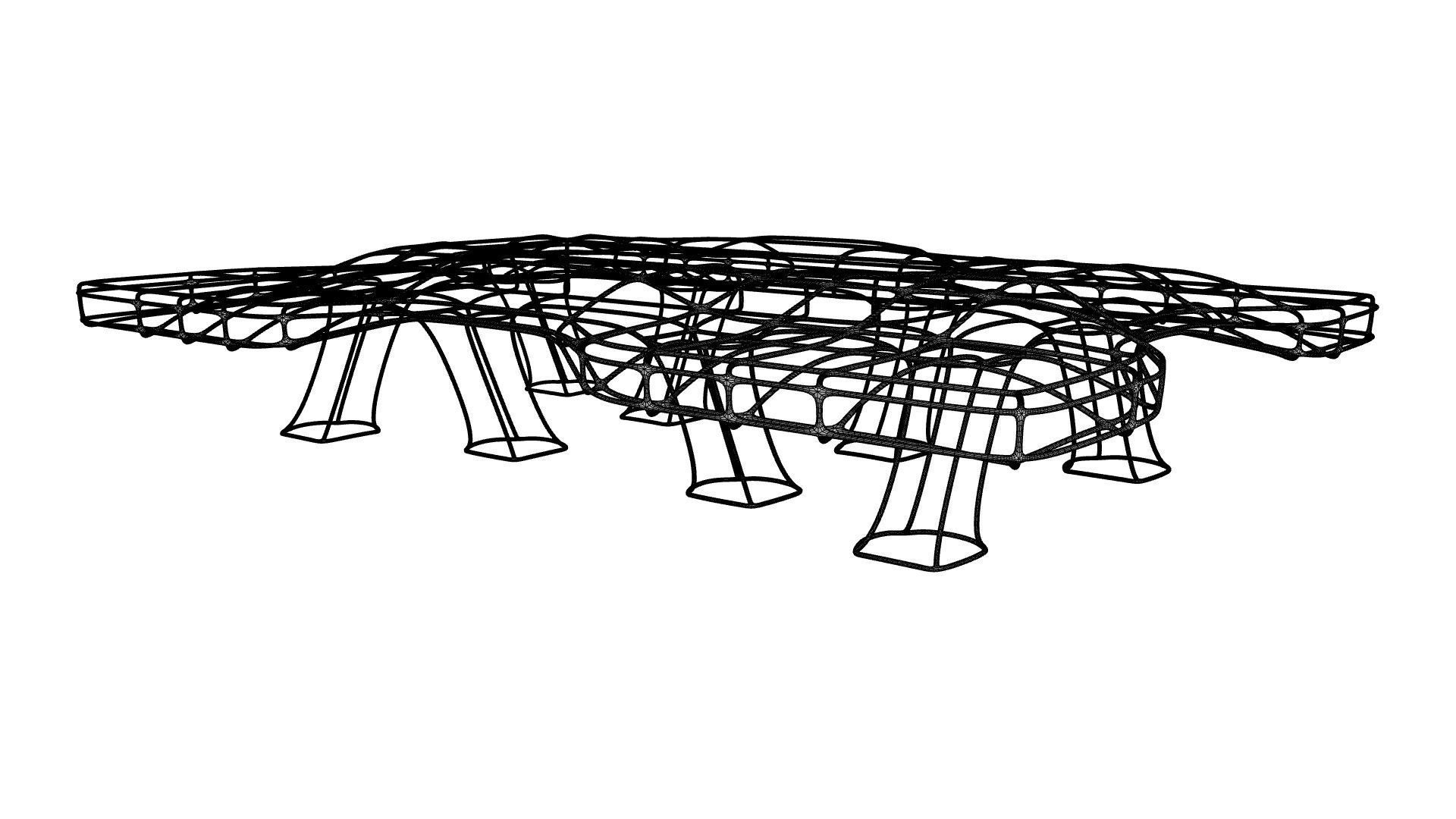 Parametric Mesh Columns Pavilion 3D model | CGTrader