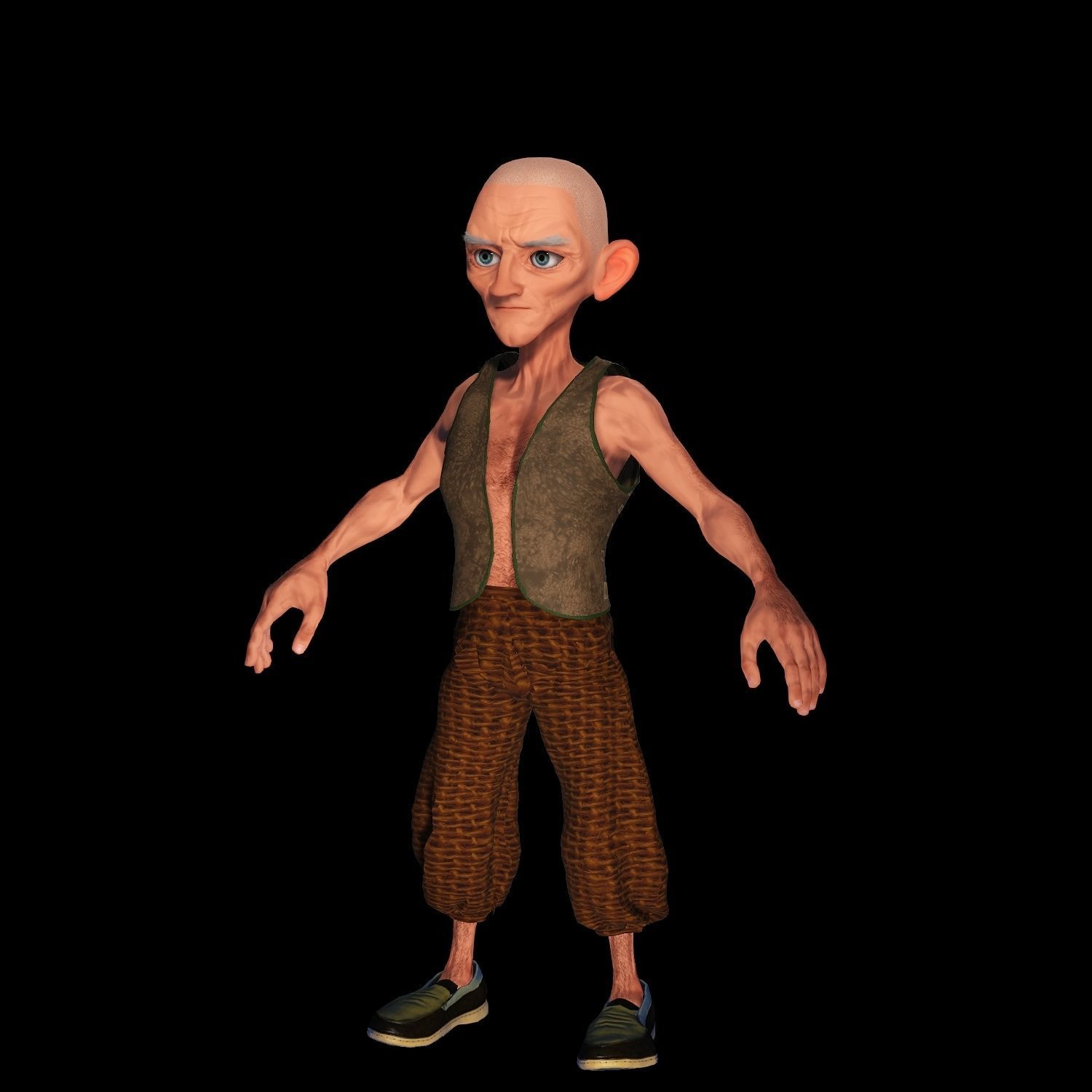 3D model 3D Cartoon Character Bad Grandpa Ready Blender Maya Iclone VR ...