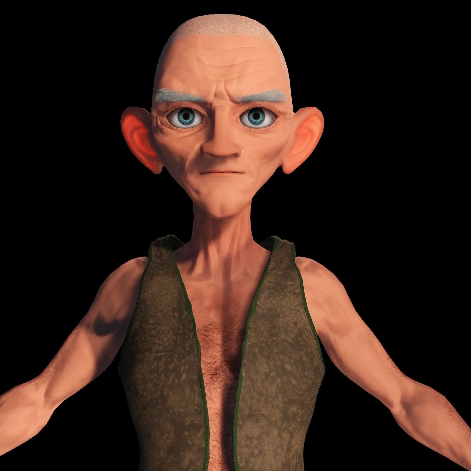 3D model 3D Cartoon Character Bad Grandpa Ready Blender Maya Iclone VR ...