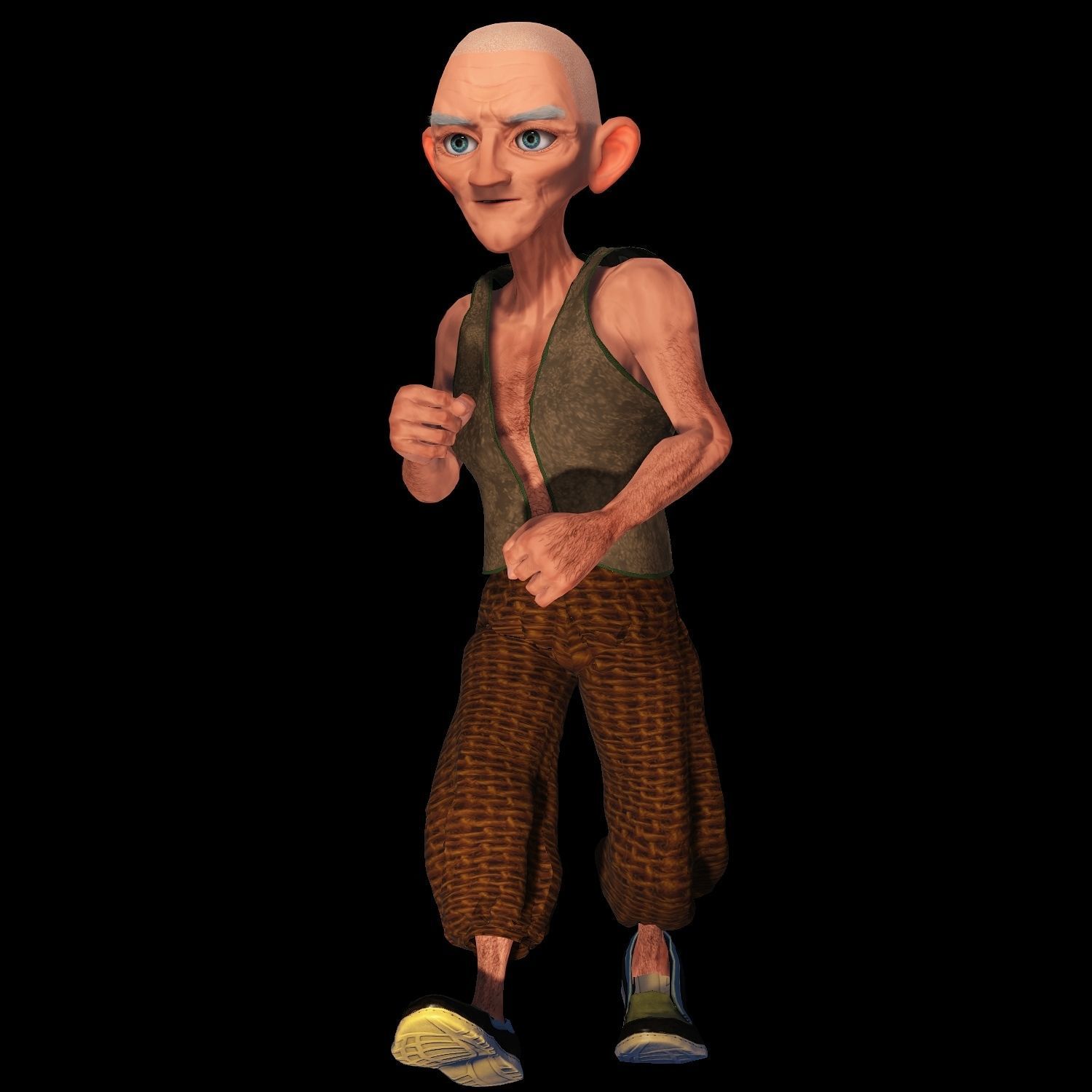 3D model 3D Cartoon Character Bad Grandpa Ready Blender Maya Iclone VR ...