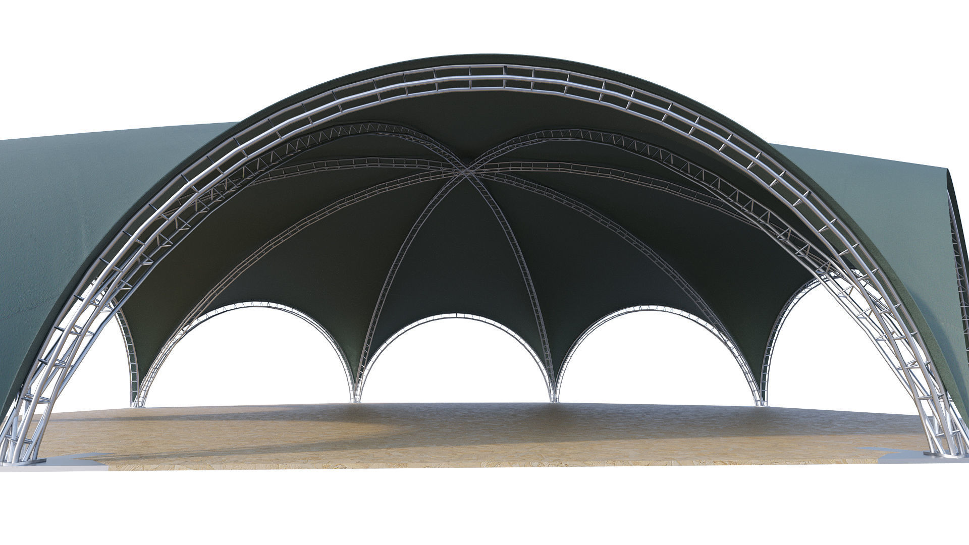 Arch tent octagonal 3D model | CGTrader