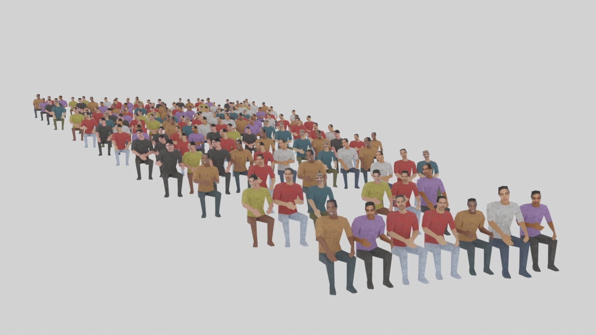 3D model Circus Environment Interior and Exterior with Animated Crowd ...