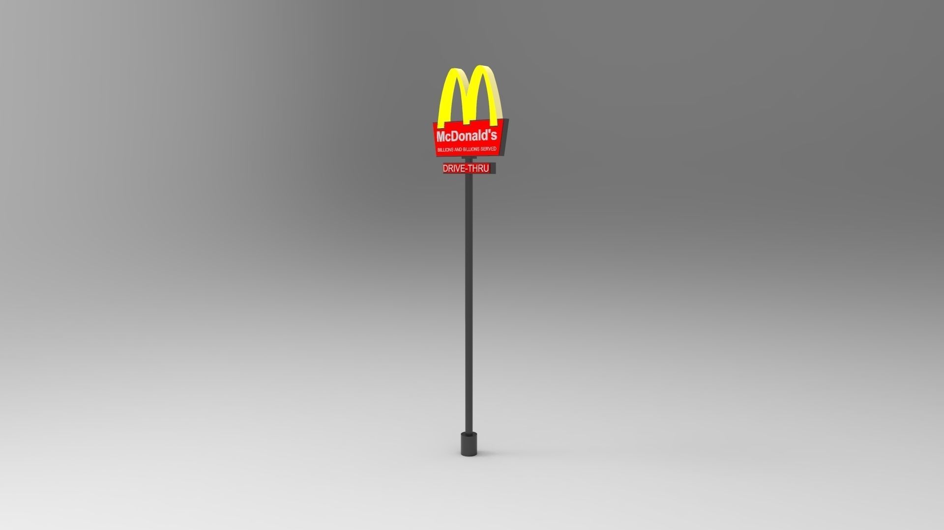 3D model MCD restaurant sign VR / AR / low-poly | CGTrader