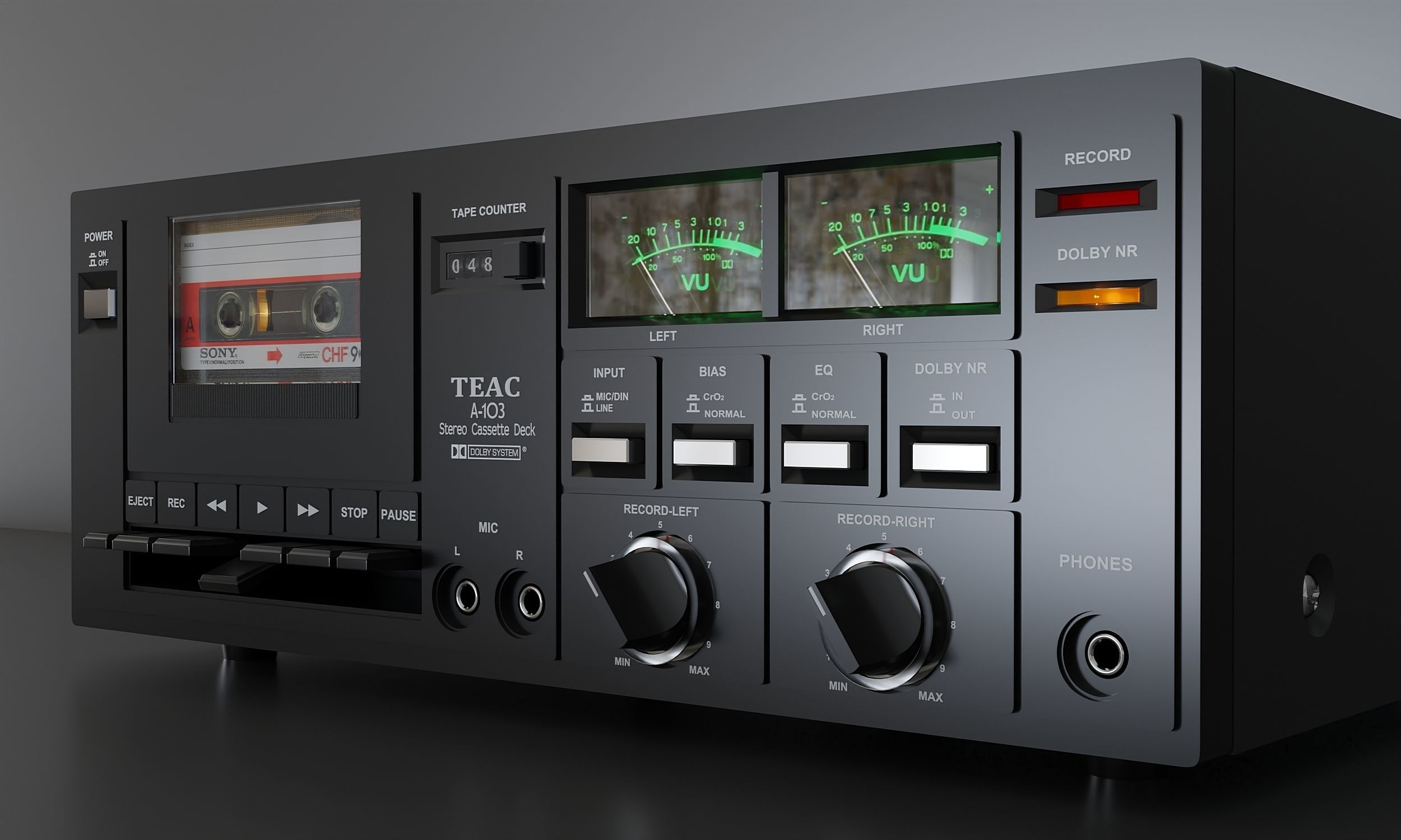 Teac vintage cassette deck 3D model | CGTrader