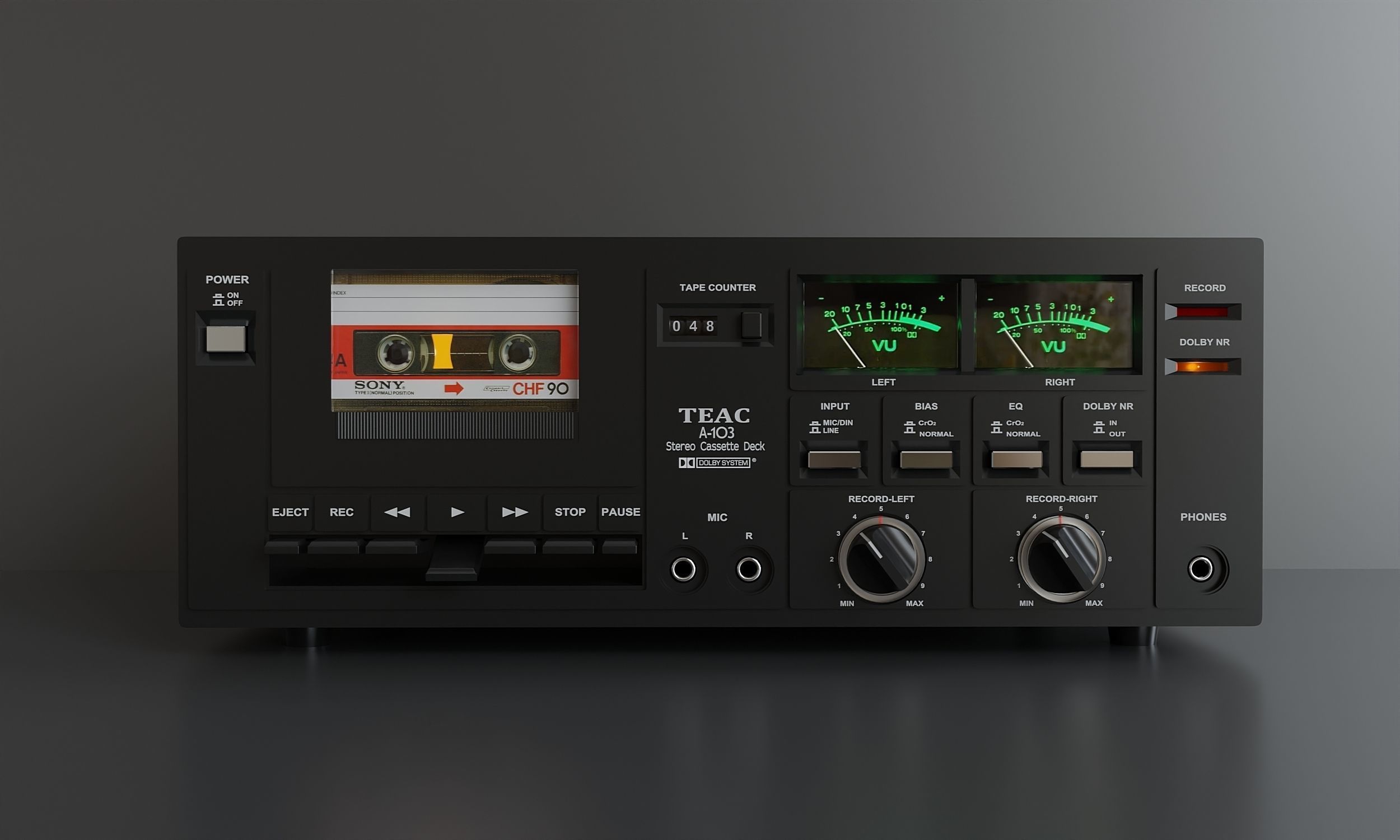 Teac vintage cassette deck 3D model | CGTrader