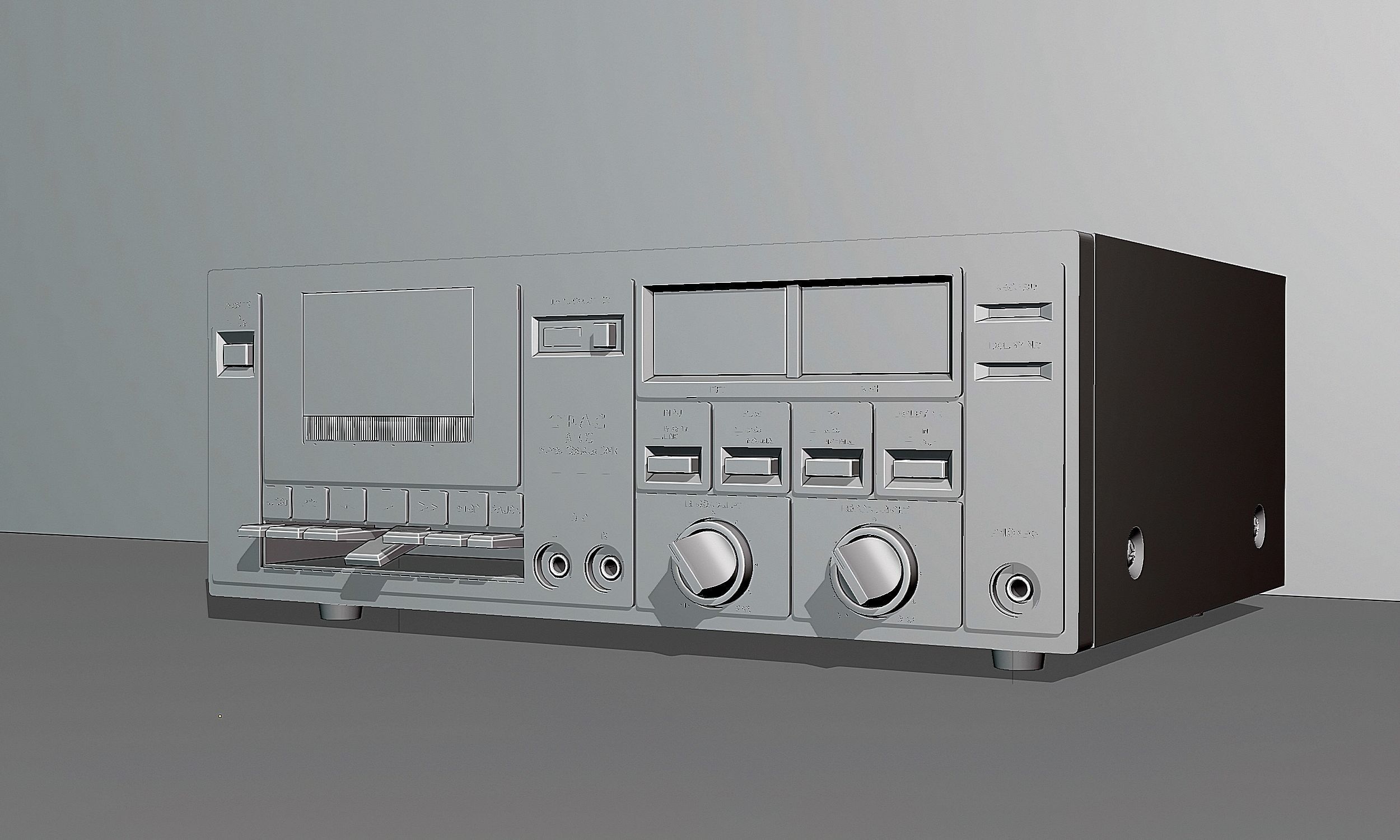Teac vintage cassette deck 3D model | CGTrader