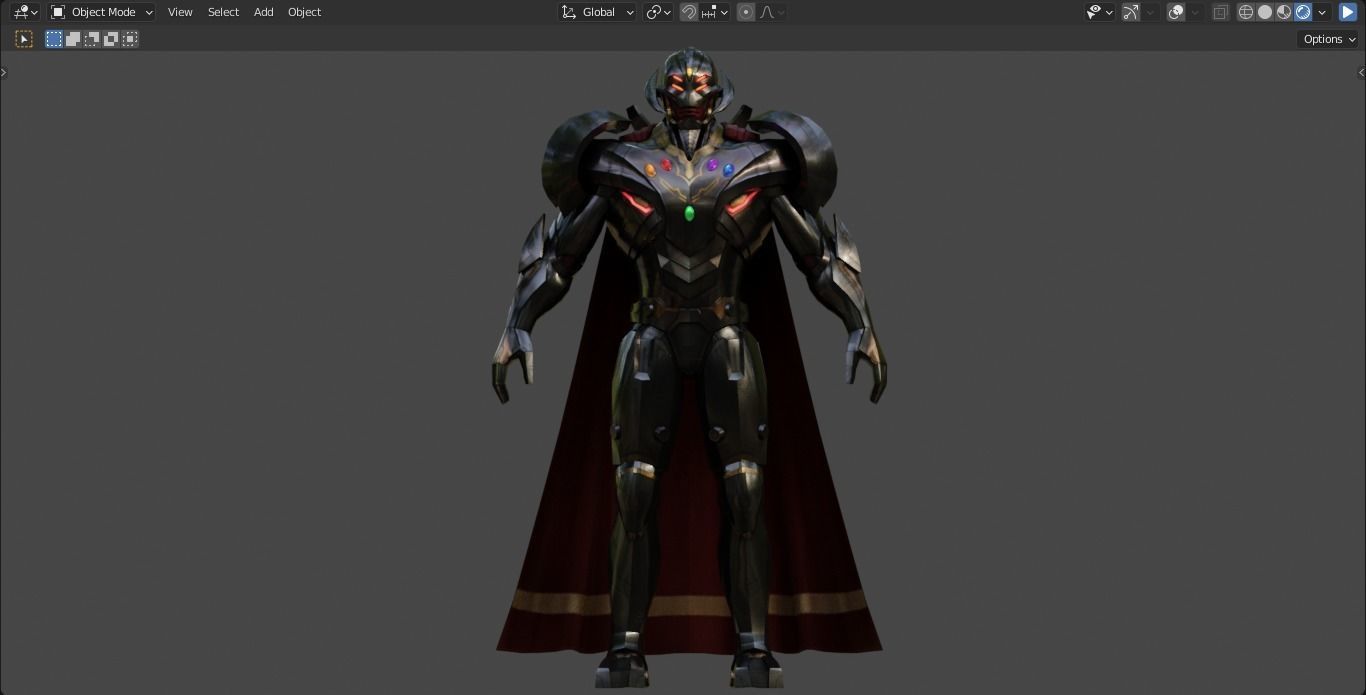 Infinity Ultron 3D Model free VR / AR / low-poly 3D model animated ...