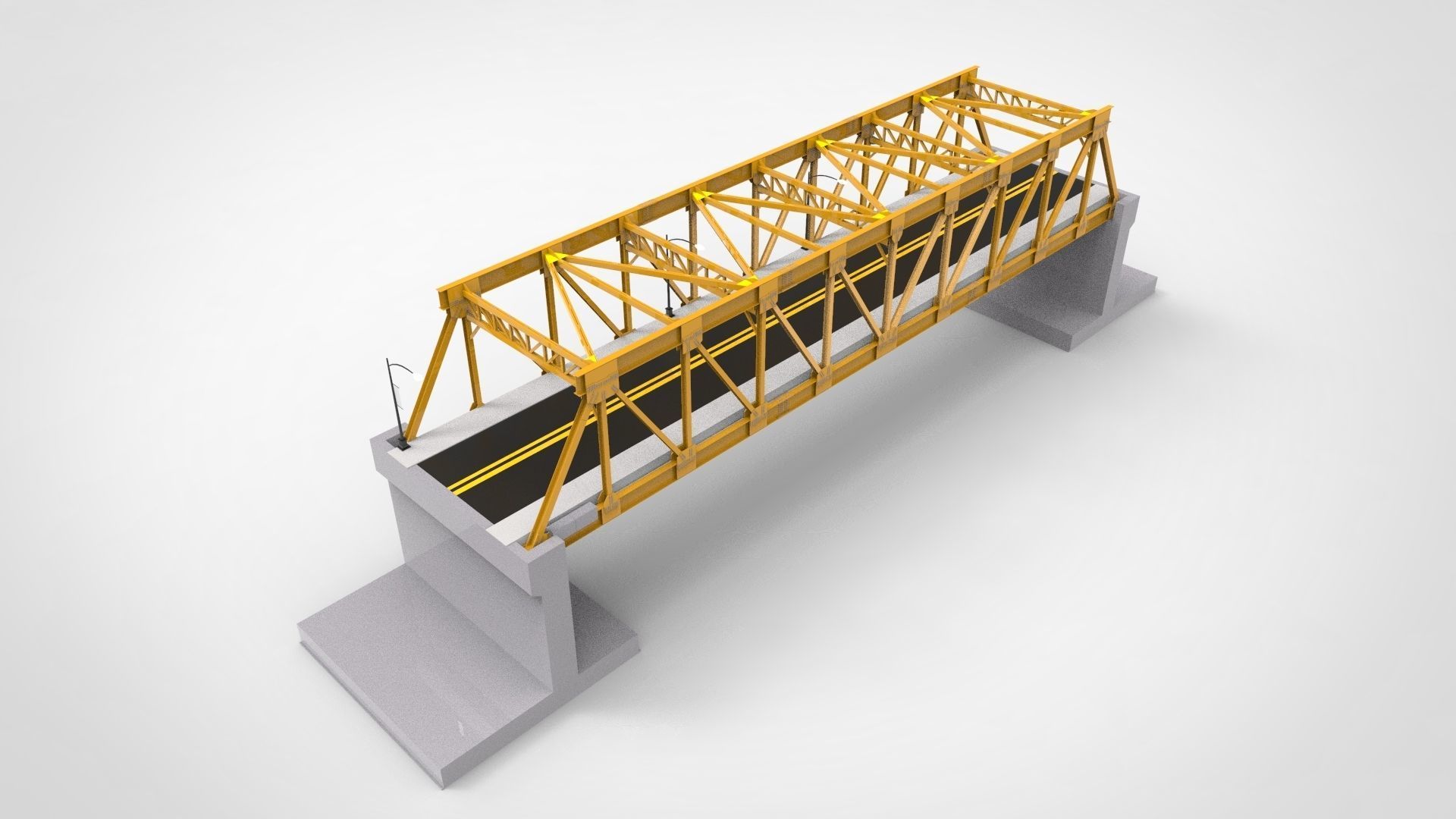 Bridge Street Road Construction 3D model | CGTrader