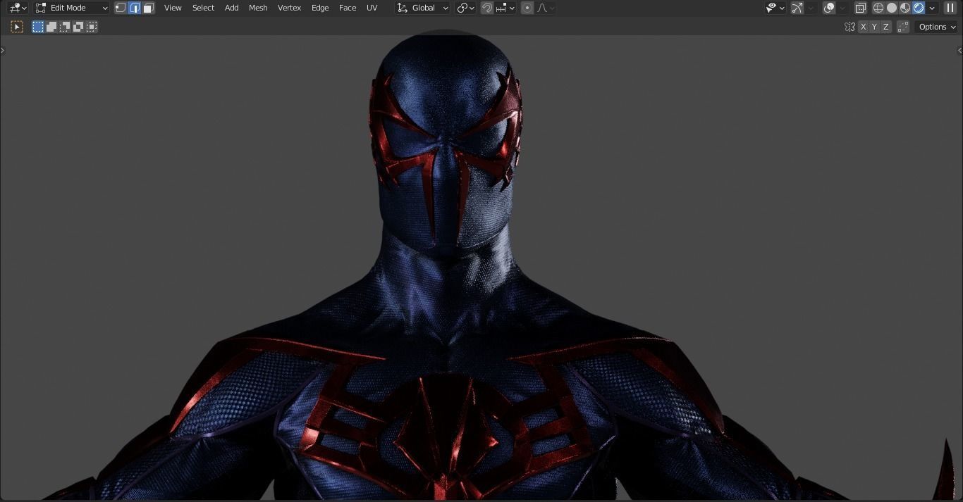 Spider-Man 2099 Miguel O hara 3D Model free VR / AR / low-poly 3D model ...