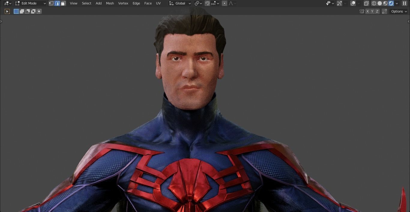 Spider-Man 2099 Miguel O hara 3D Model free VR / AR / low-poly 3D model ...