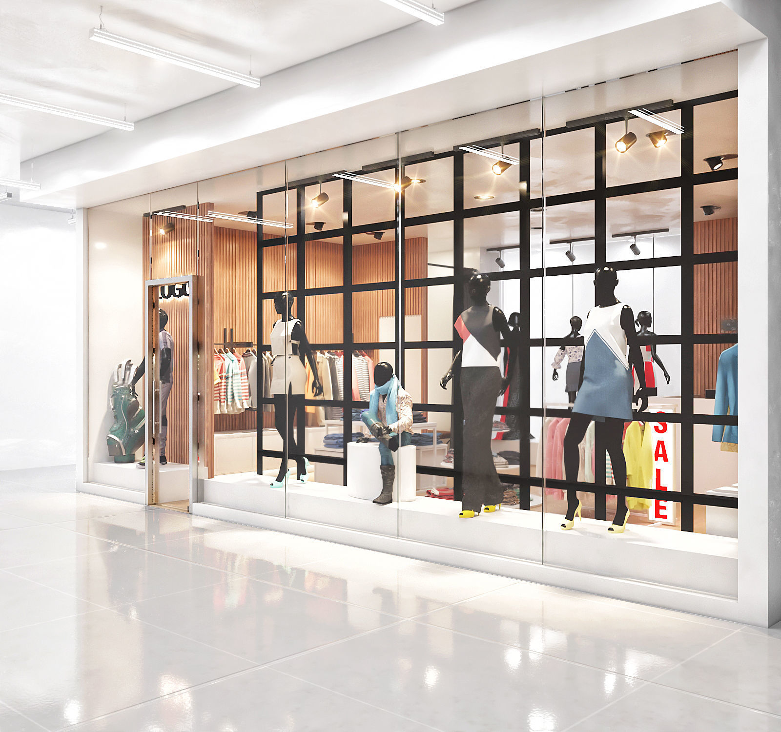 3D clothing store with textures 3D model | CGTrader