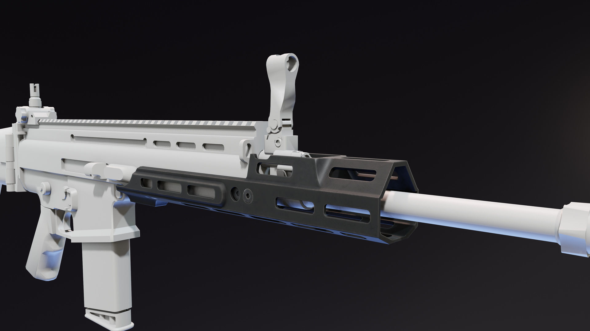 3D model MREX Scar Handguard VR / AR / low-poly | CGTrader