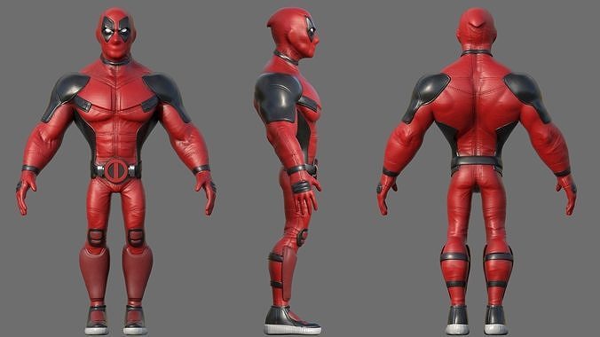 Deadpool Stylized 3D model | CGTrader