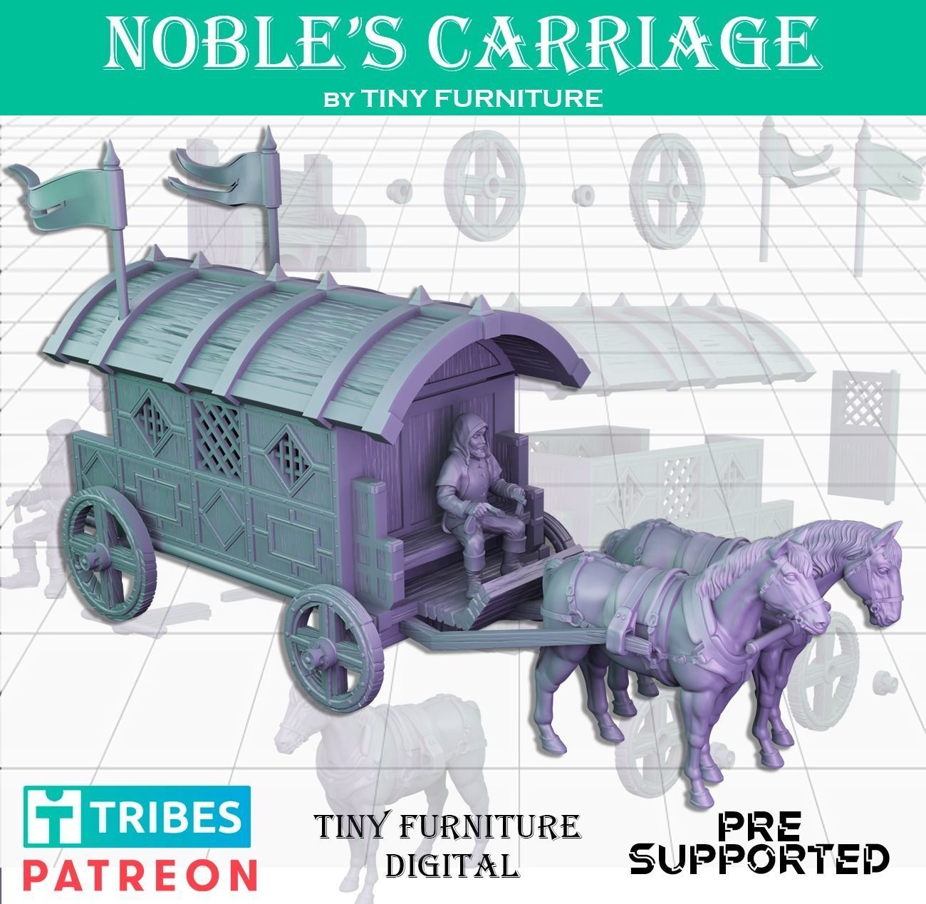 Carts and Carriages 3D model 3D printable | CGTrader