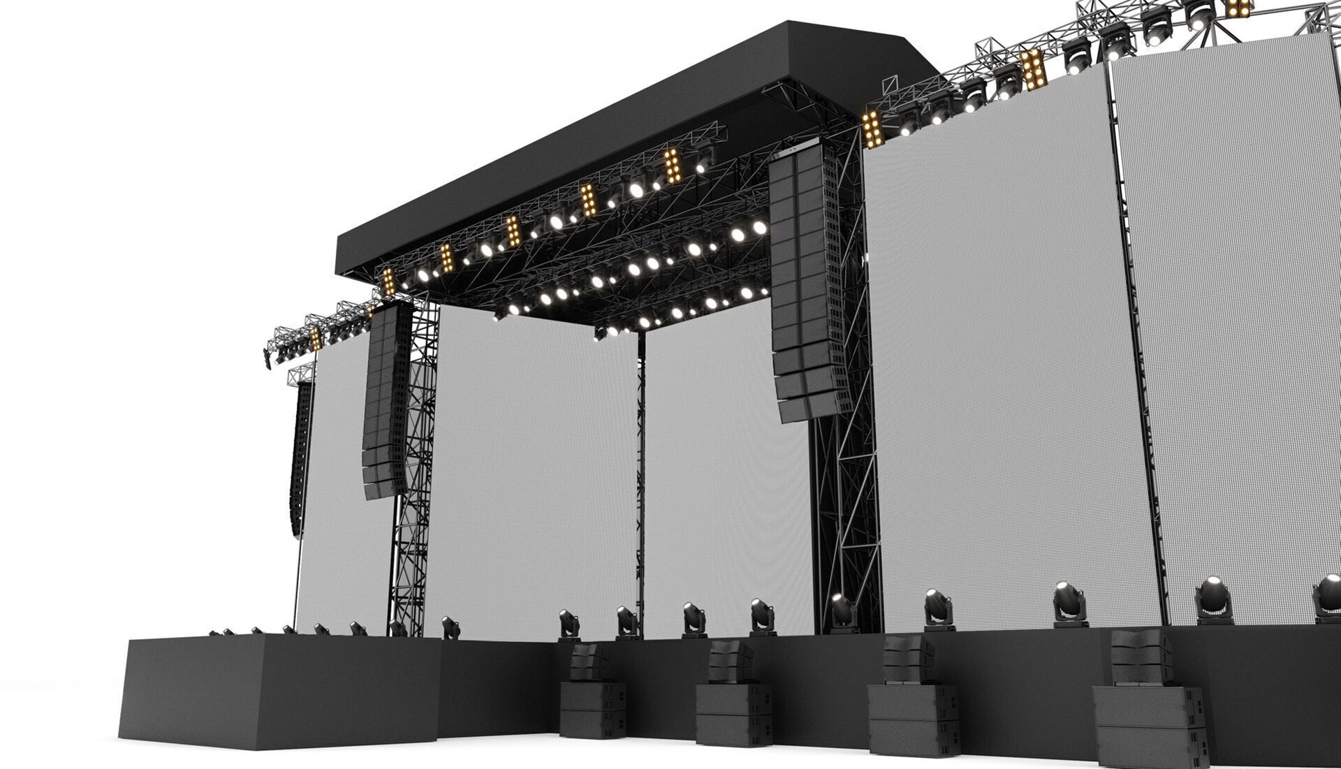Concert and Festival Stage Design 3D model | CGTrader