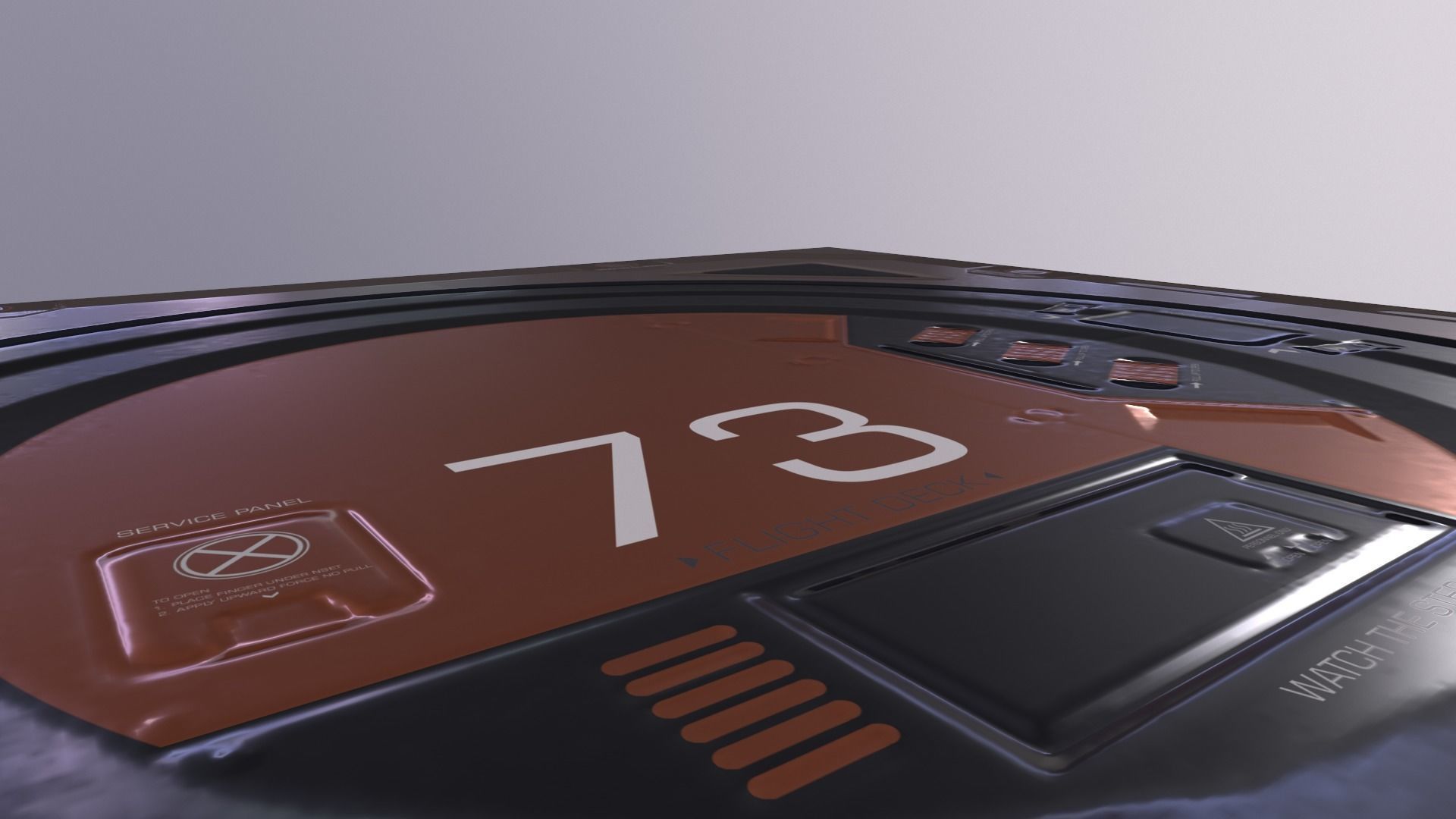 sci-fi hatch panel free 3D model | CGTrader