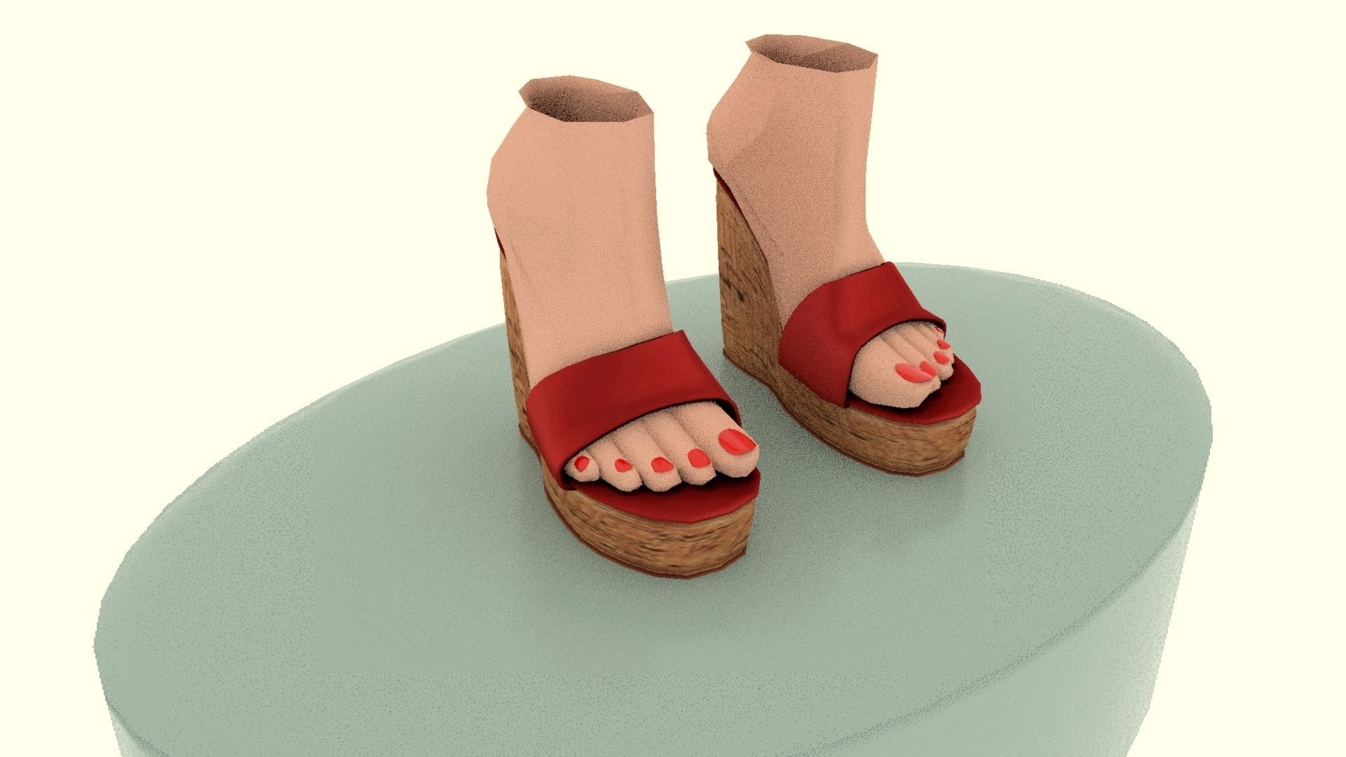 3D model High heeled sandals VR / AR / low-poly | CGTrader