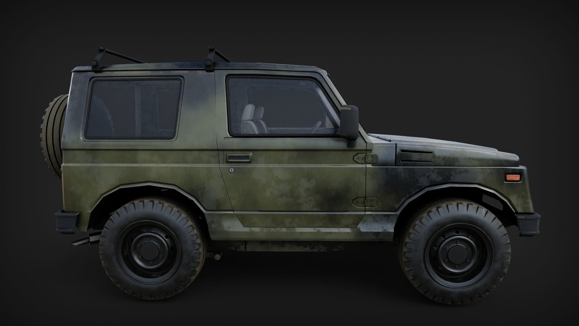 3D model Suzuki Jimmy Military Car VR / AR / low-poly | CGTrader