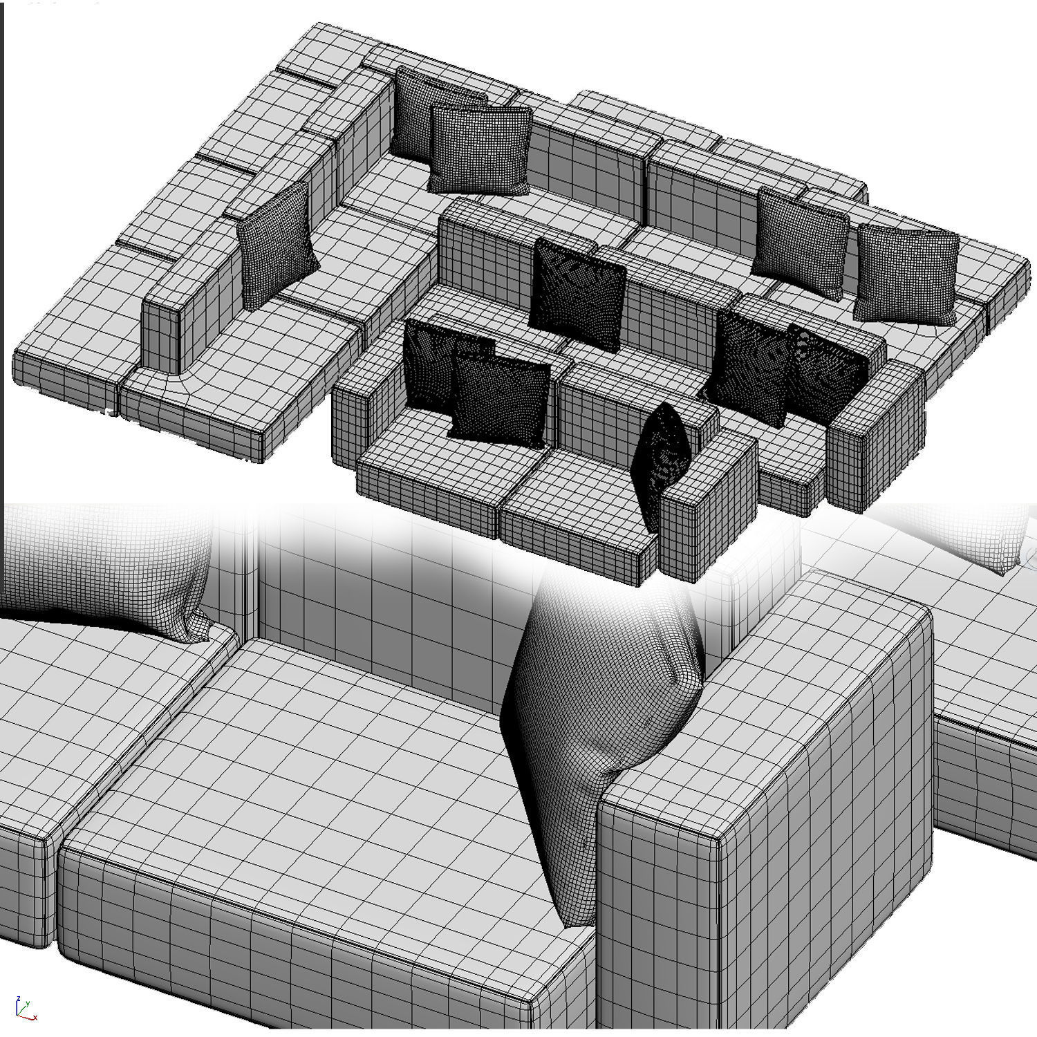 3D model Modular sofa MAGS VR / AR / low-poly | CGTrader