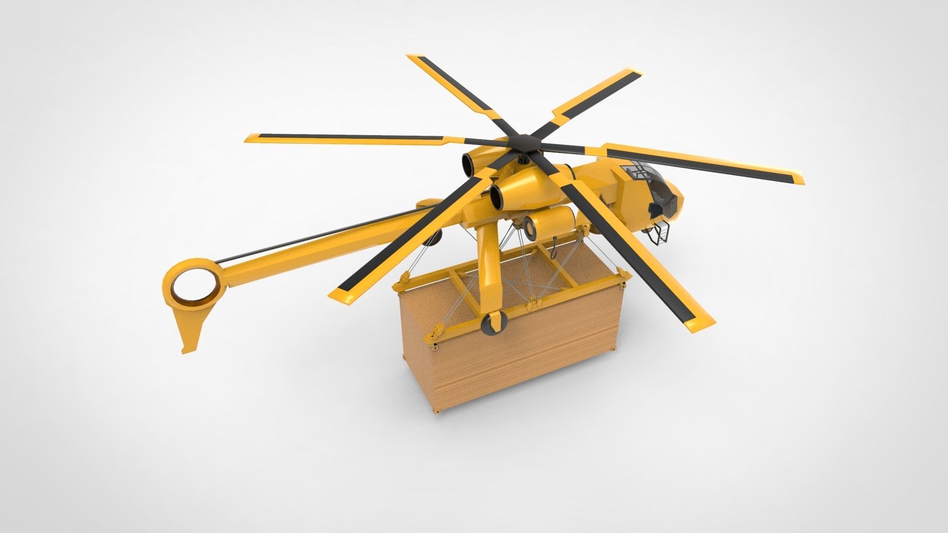 3D model helicopter aerial crane VR / AR / low-poly | CGTrader