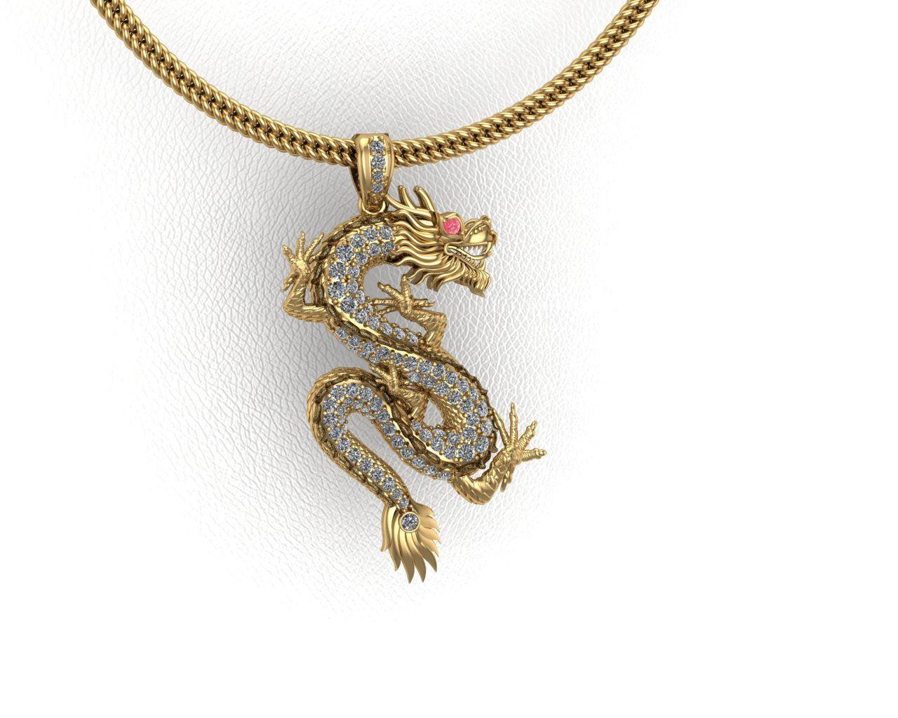 Chinese Dragon Gold Pendant 3D print model 3D print model 3D model 3D ...