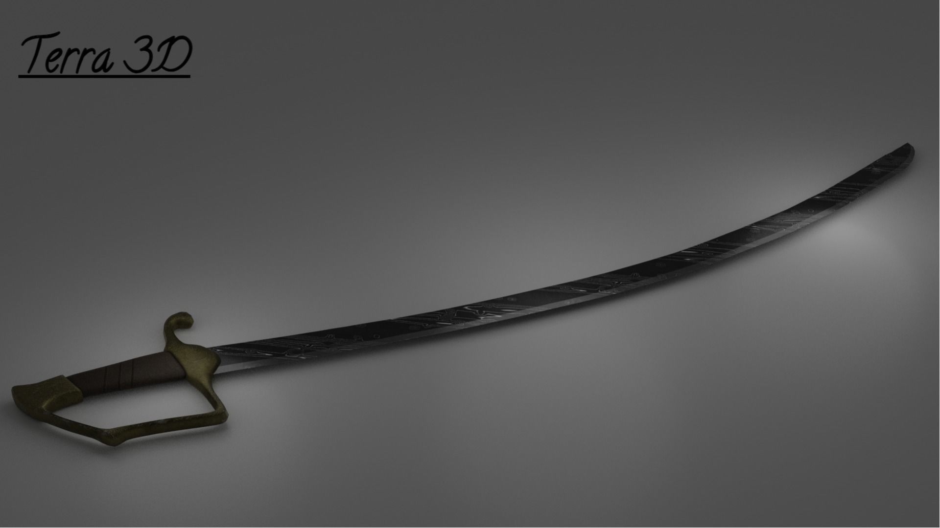 3D model Damascus Steel Sabre VR / AR / low-poly | CGTrader