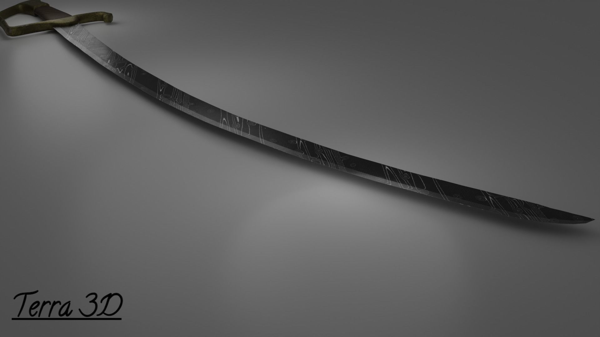 3D model Damascus Steel Sabre VR / AR / low-poly | CGTrader