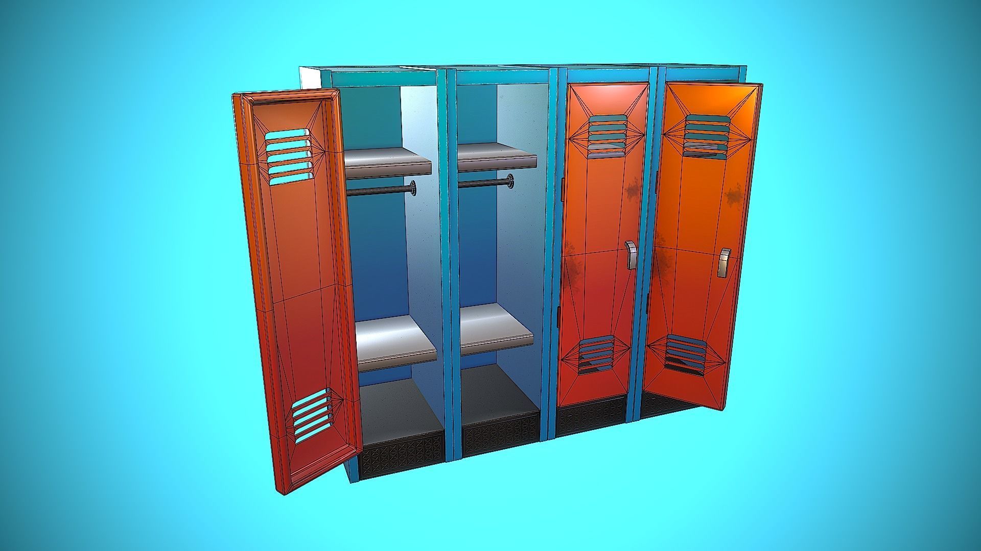 3D model LOCKER CARTOON STYLIZED VR / AR / low-poly | CGTrader