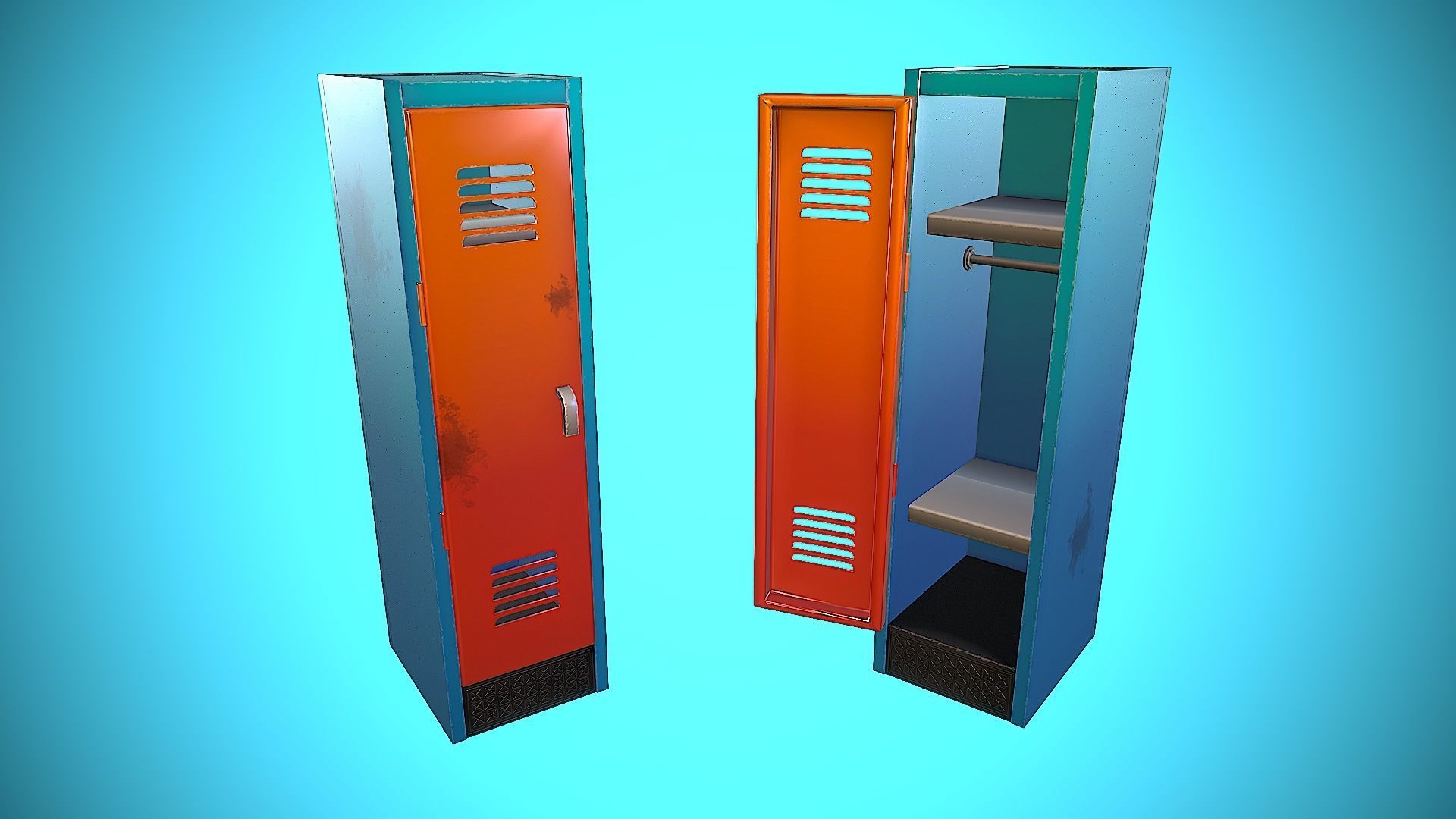 3D model LOCKER CARTOON STYLIZED VR / AR / low-poly | CGTrader